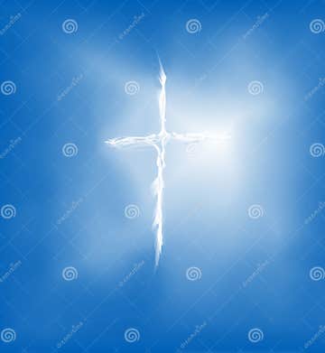 Cross of the Spirit in the Sky Stock Illustration - Illustration of ...