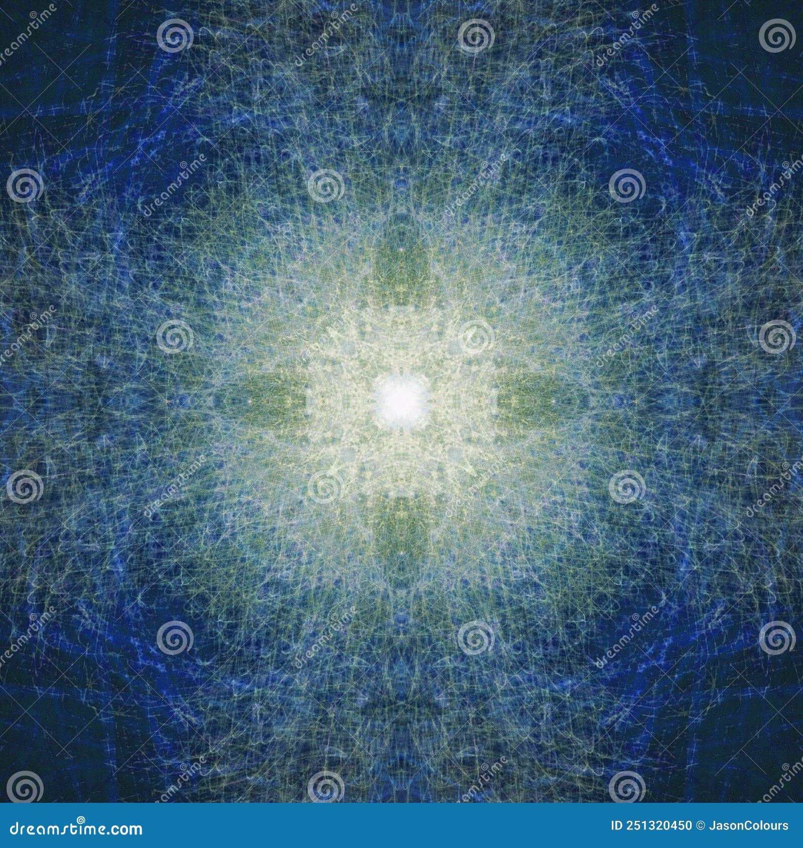 Cross Star Pattern Blue Light Symmetry Ornament Decorative Stock ...