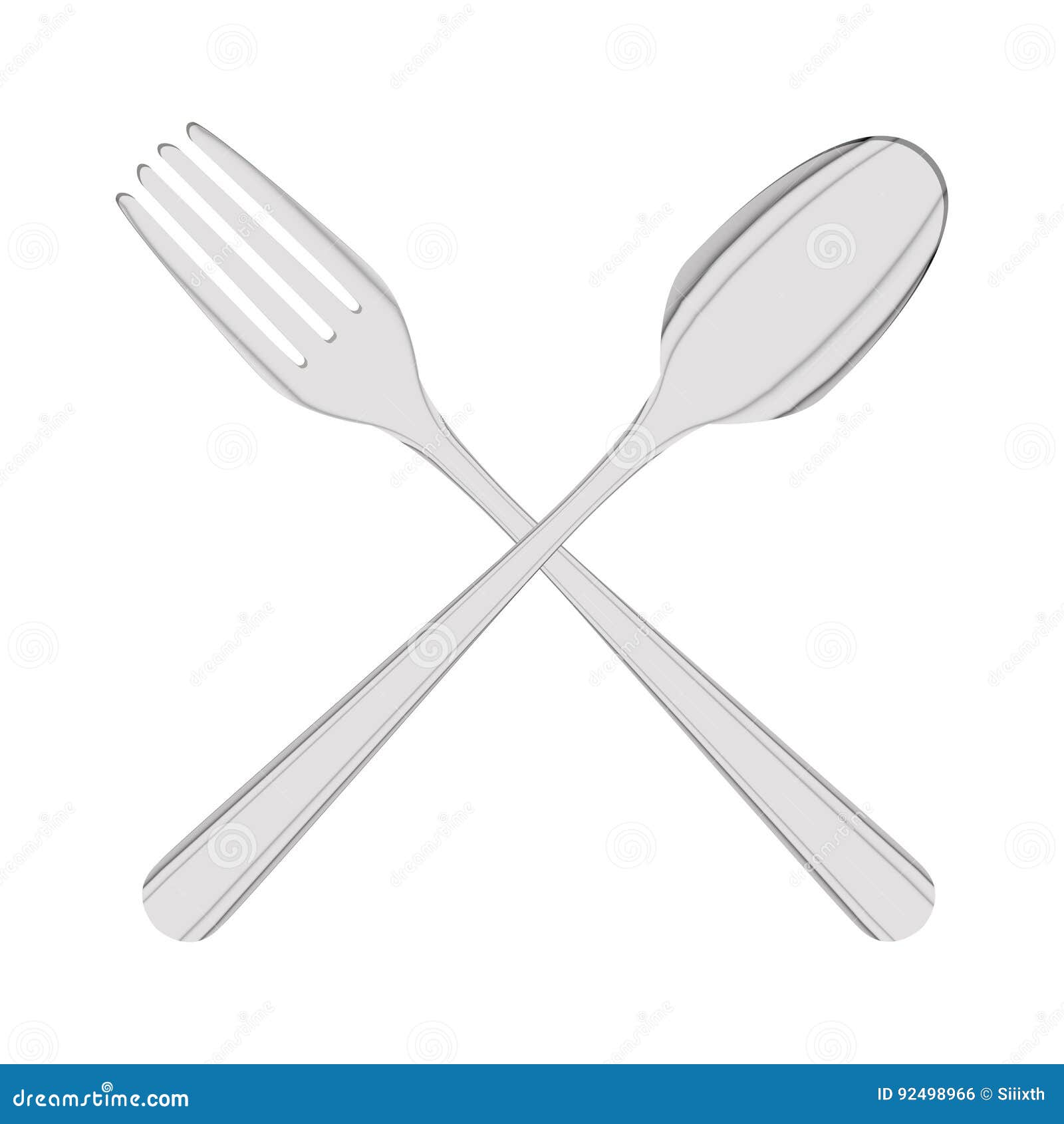 Cross Steel Spoon and Folk Logo Vector Stock Vector - Illustration of ...