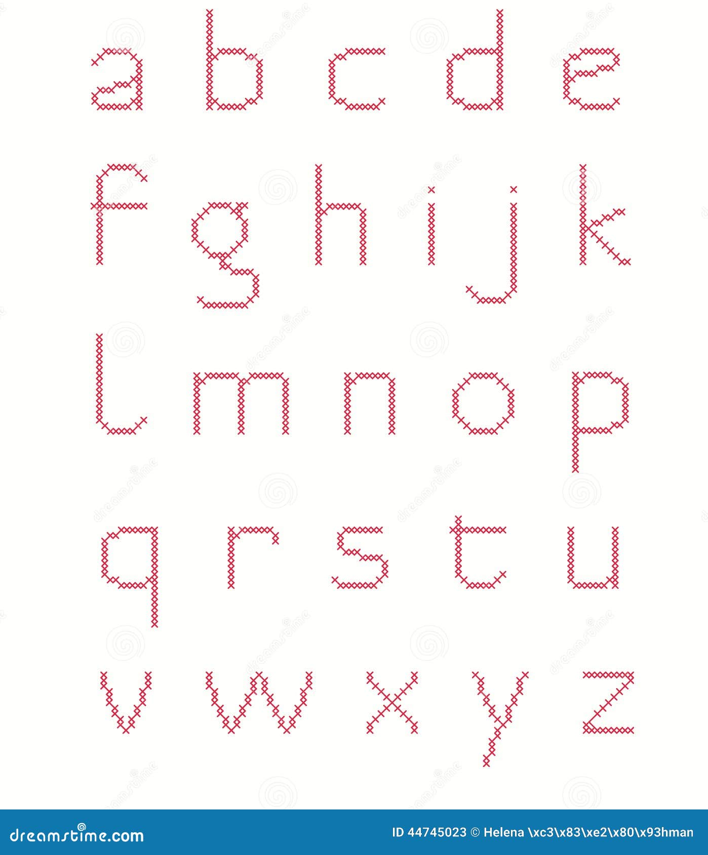 Cross Alphabet. White Gray Font. Isolated English Alphabet Vector ...