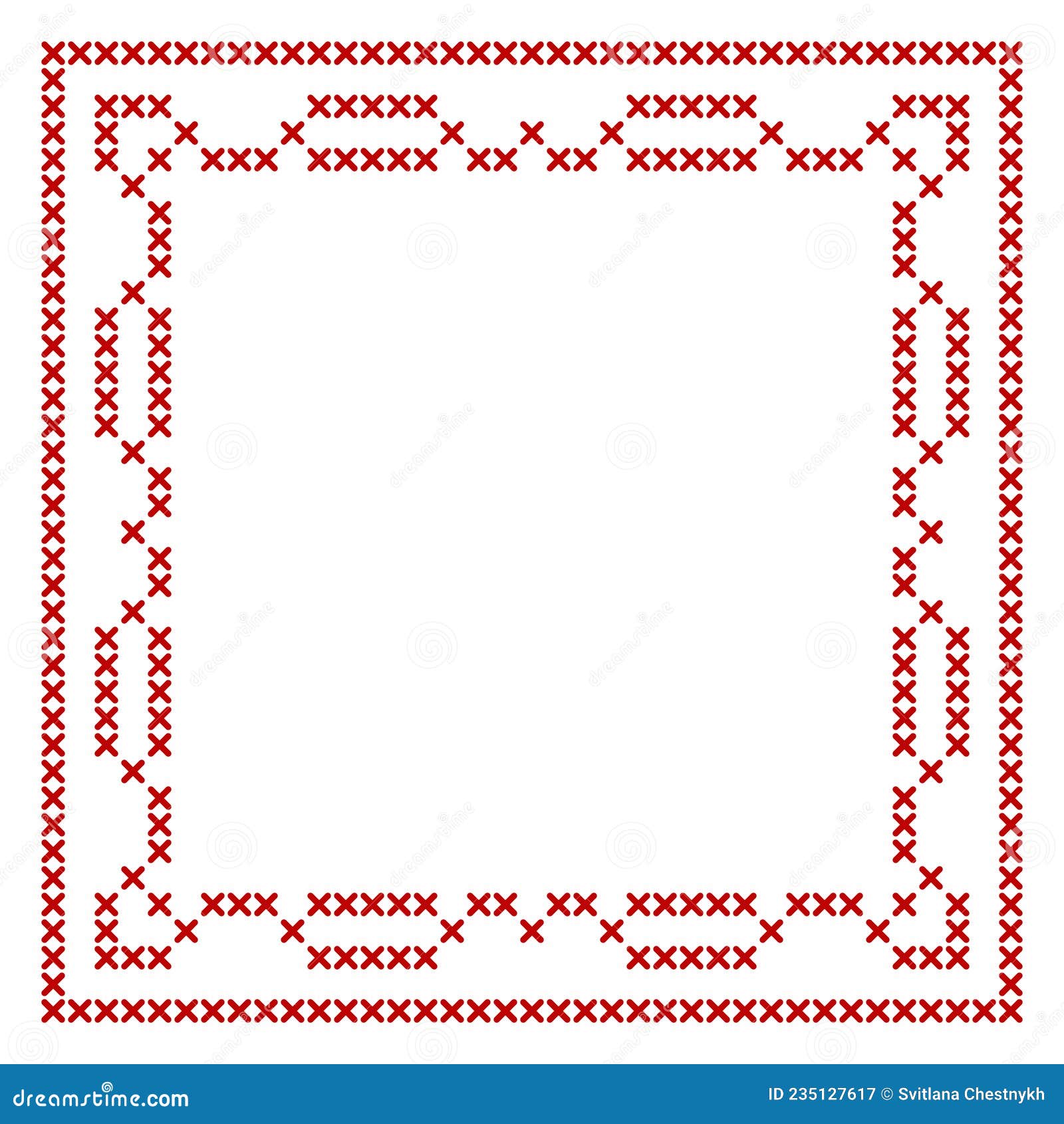 Stitch Border Brushes. Vector Black Frames Set | CartoonDealer.com ...