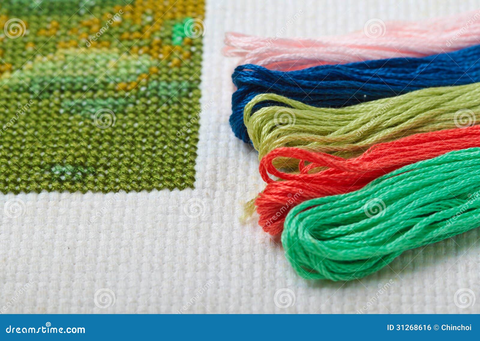 Cross Stitch Crafting Material Stock Photo - Image of craft, material ...