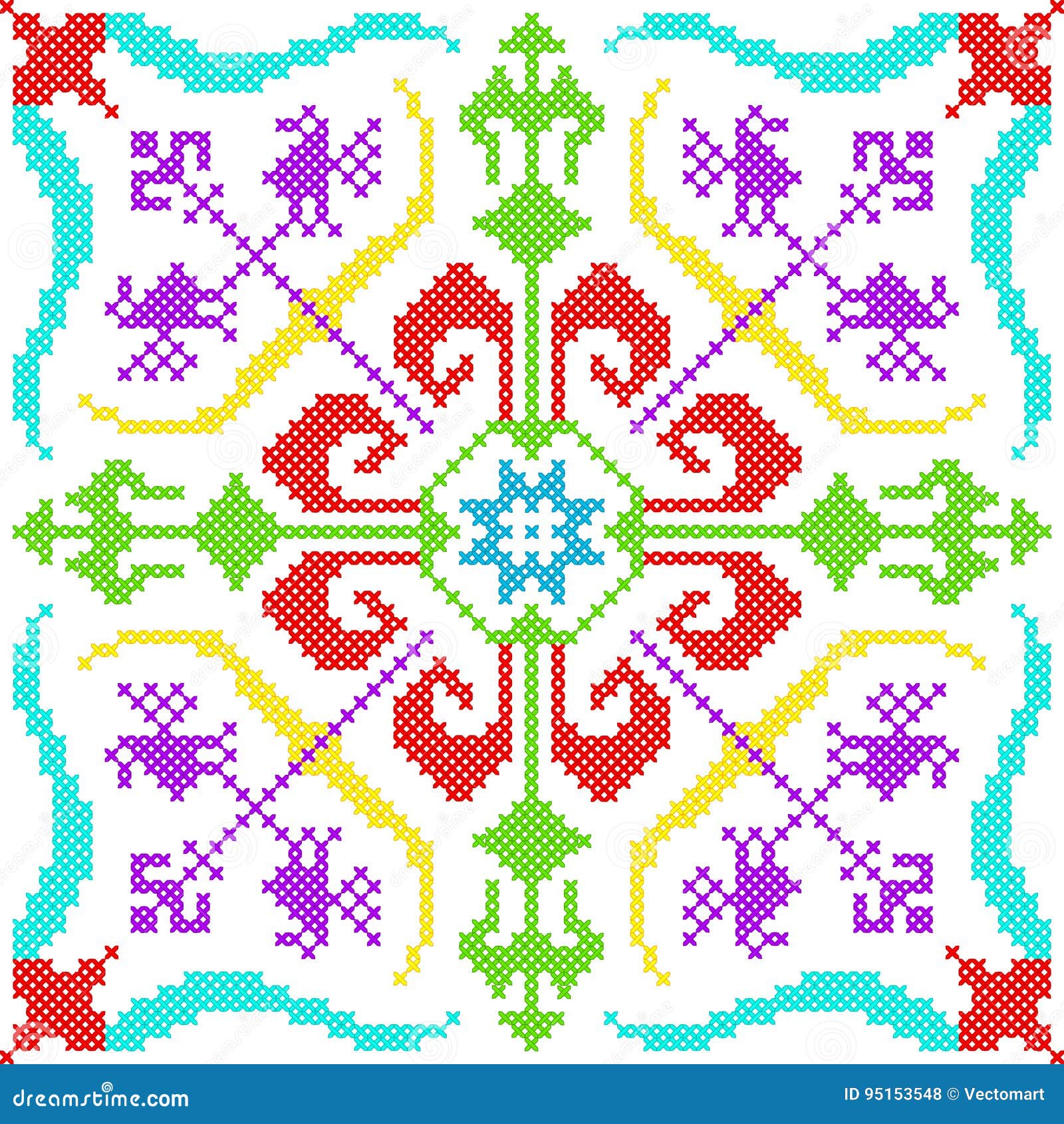 Cross Stitch Embroidery Floral Design for Seamless Pattern Texture ...