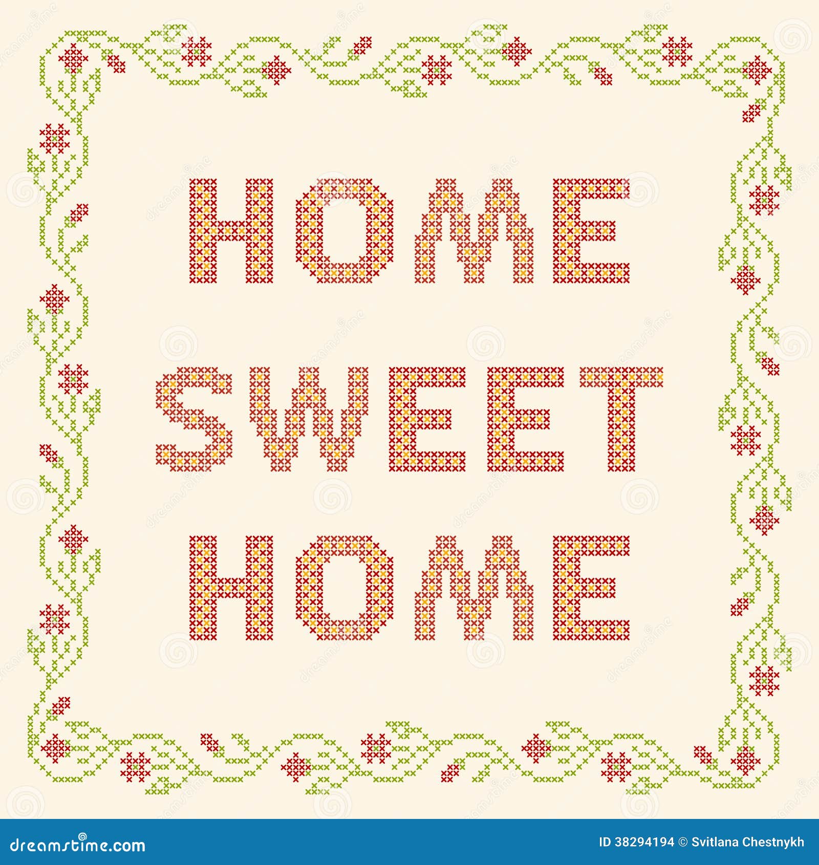 Cross Stitch Logo. Vector Emblem Embroidery. Illustration Of Female ...