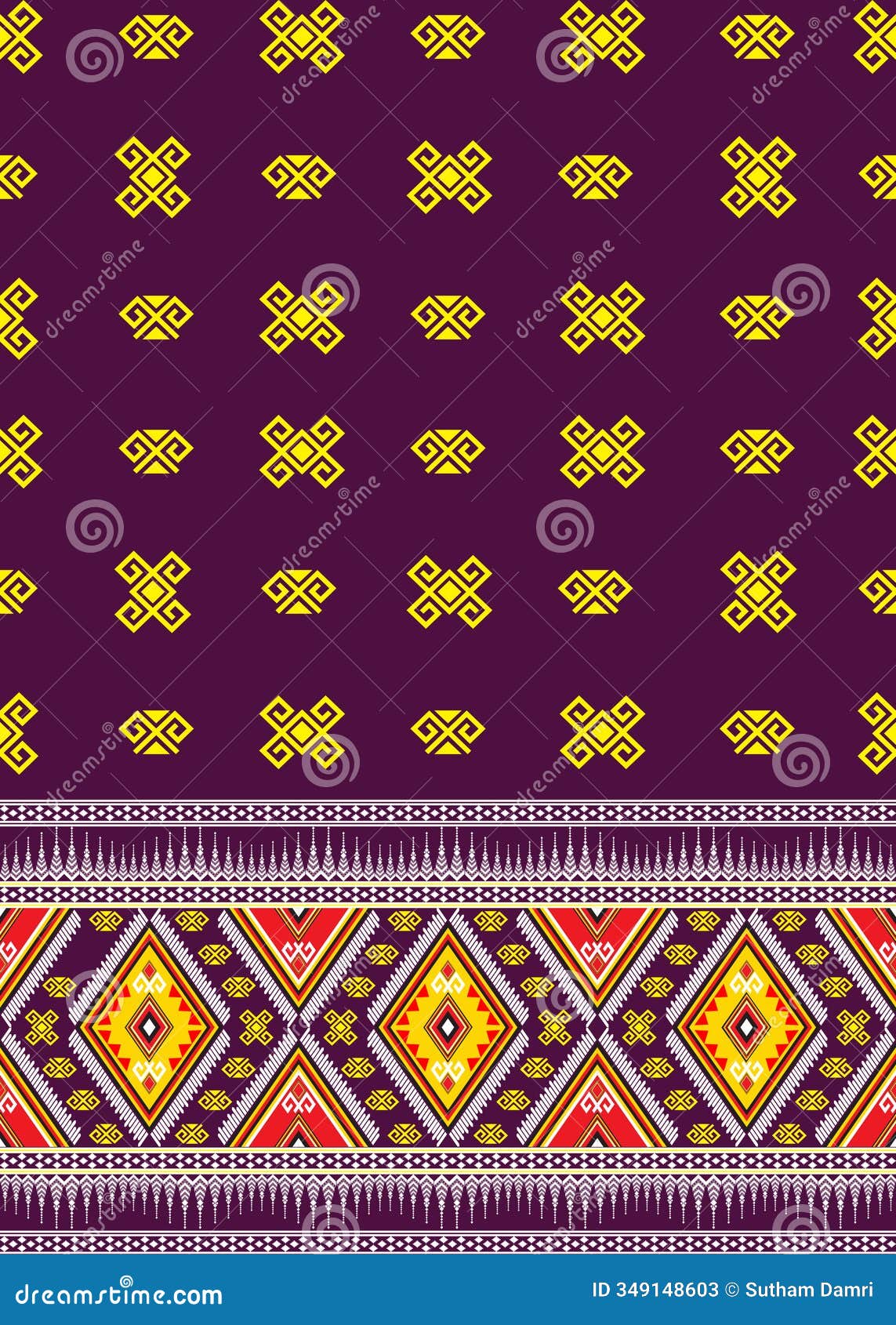 Border Textile Tartan Plaid, Hounds Texture Seamless Vector. American ...
