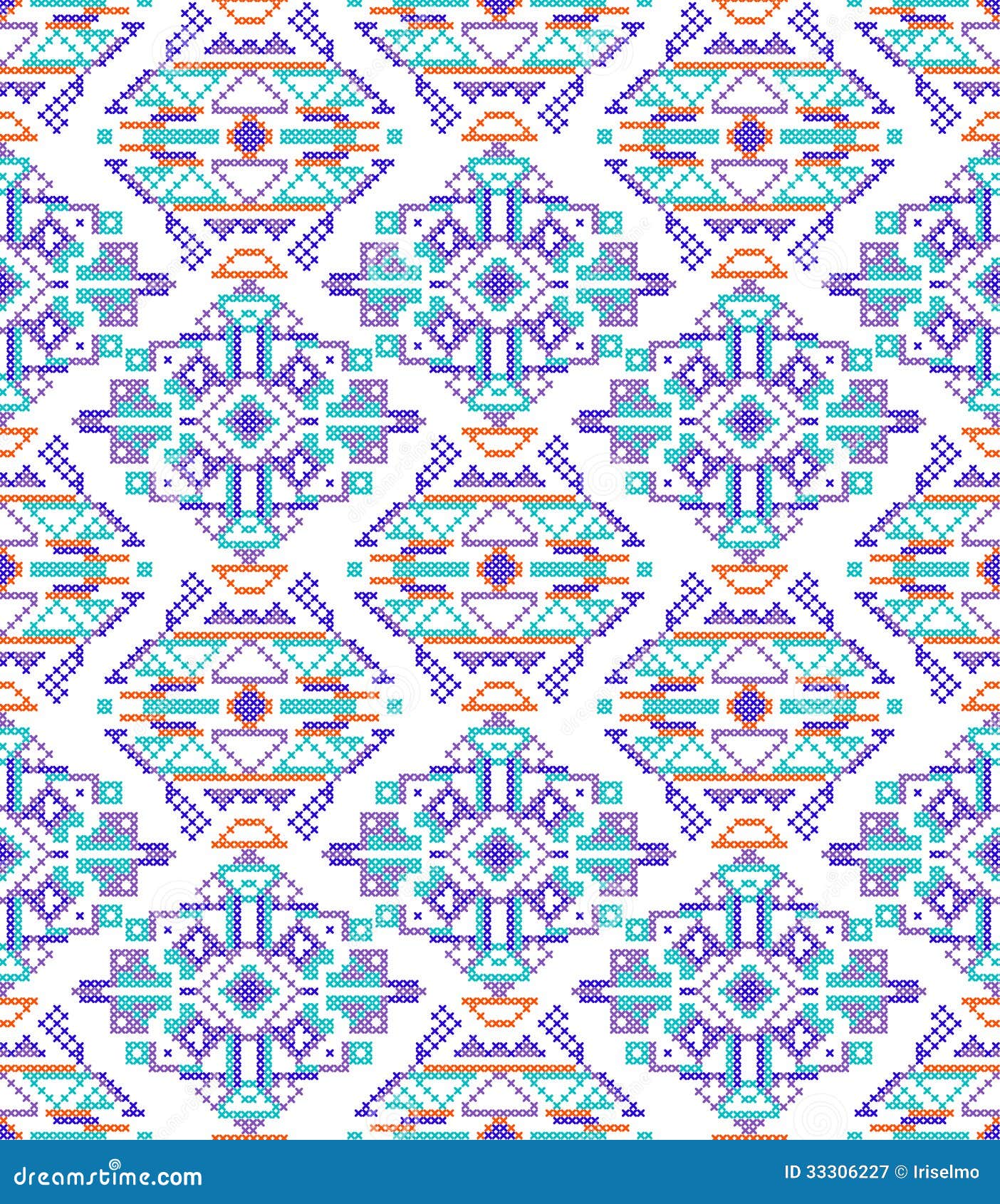 Cross Stitch Logo. Vector Emblem Embroidery. Illustration Of Female ...