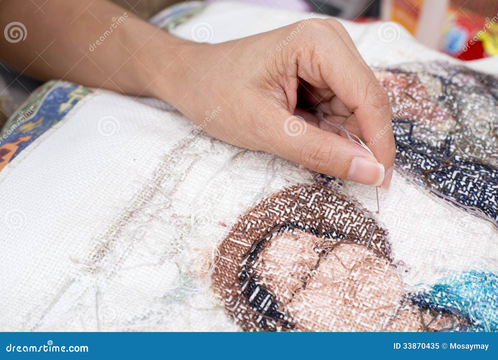 Cross stitch Handcrafts stock image. Image of handmade - 33870435