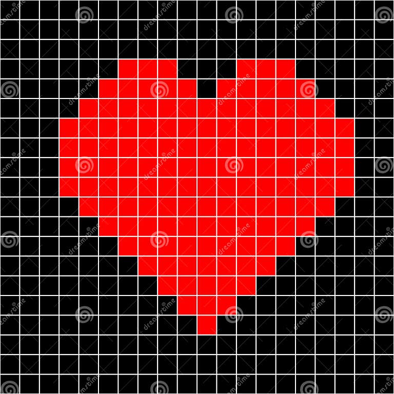 Cross-stitch Heart Pattern Vector Stock Vector - Illustration of ...