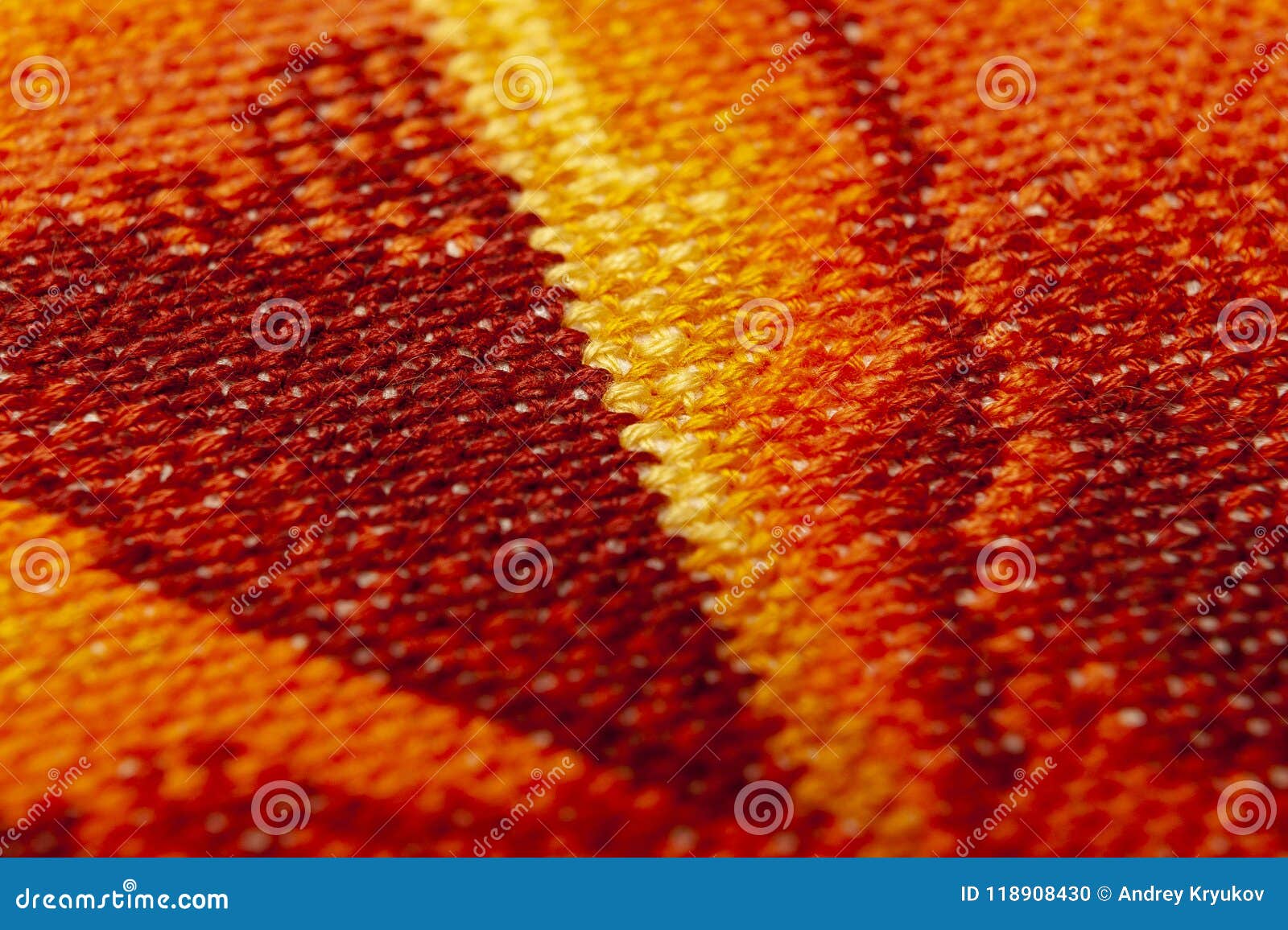 Cross-stitch. Macro Photography of Embroidery Sites Stock Photo - Image ...