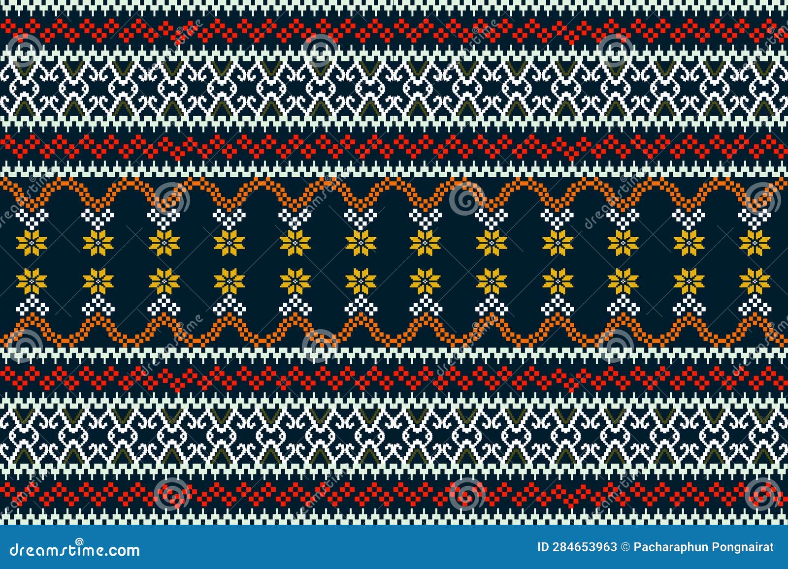 Cross Stitch Pixel Pattern. Stock Vector - Illustration of wall, cloth ...