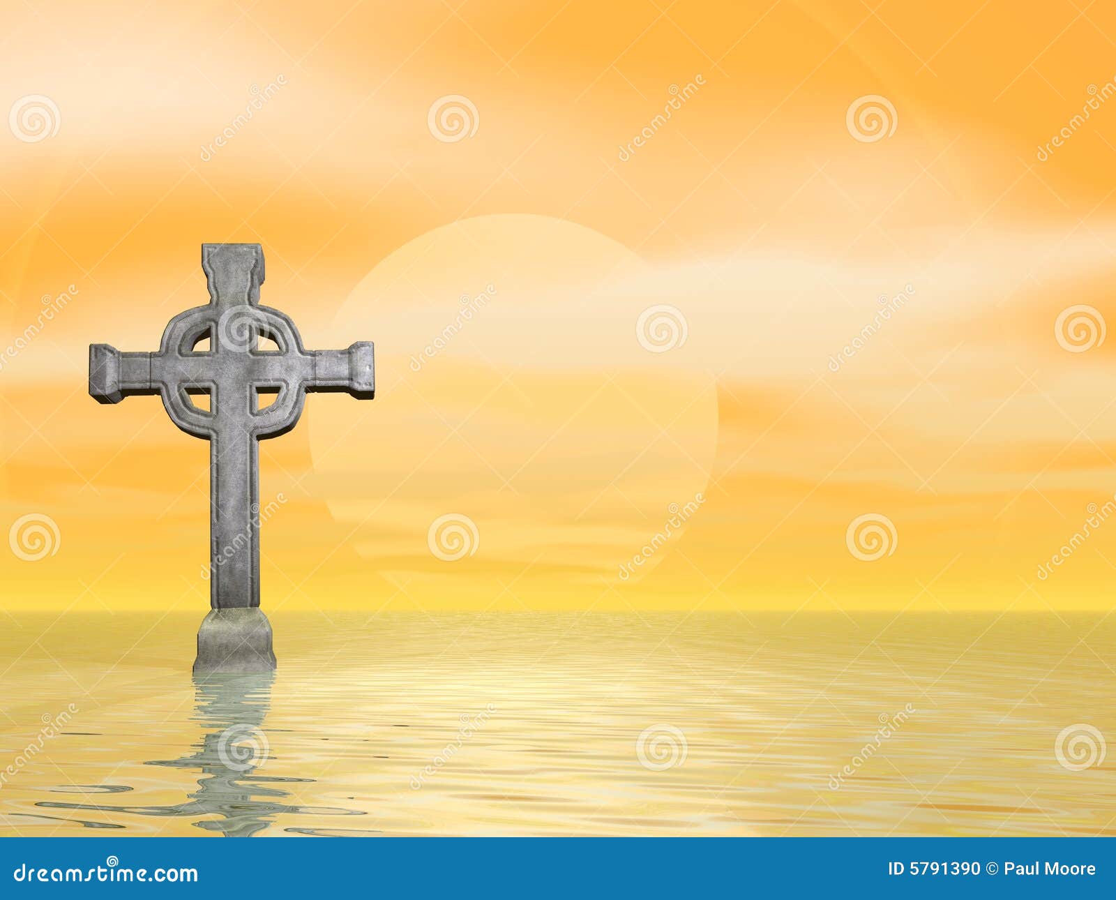 Cross stone stock illustration. Illustration of symbol - 5791390