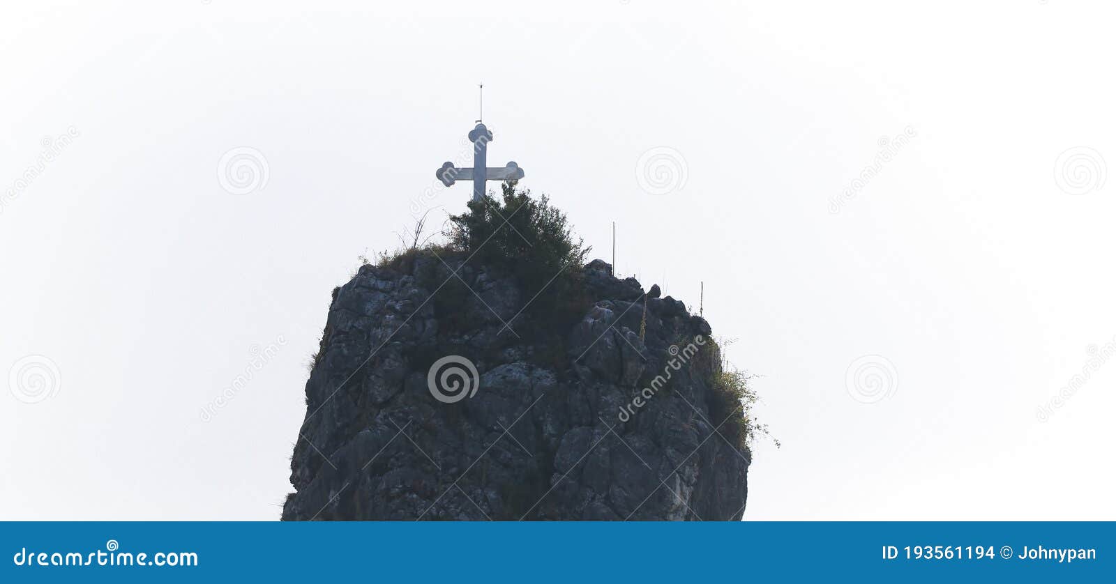 Cross on Stone Isolated on White Stock Photo - Image of religion ...
