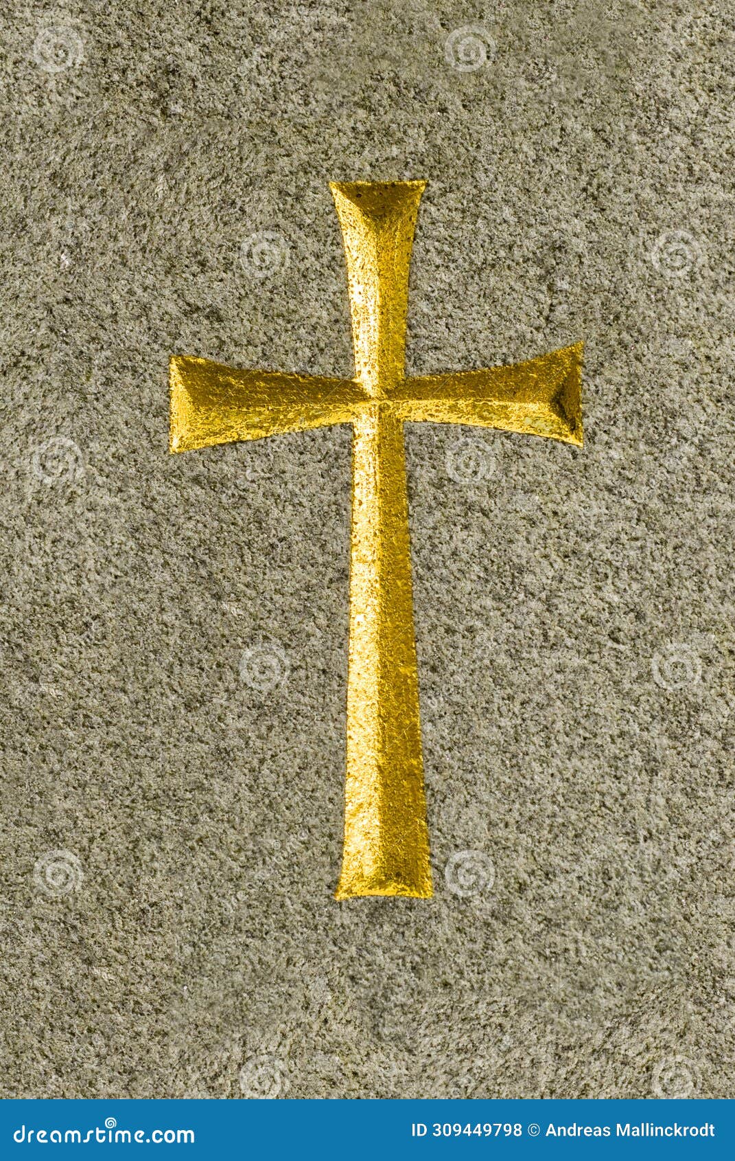 A cross on a stone slab stock photo. Image of tomb, cross - 309449798
