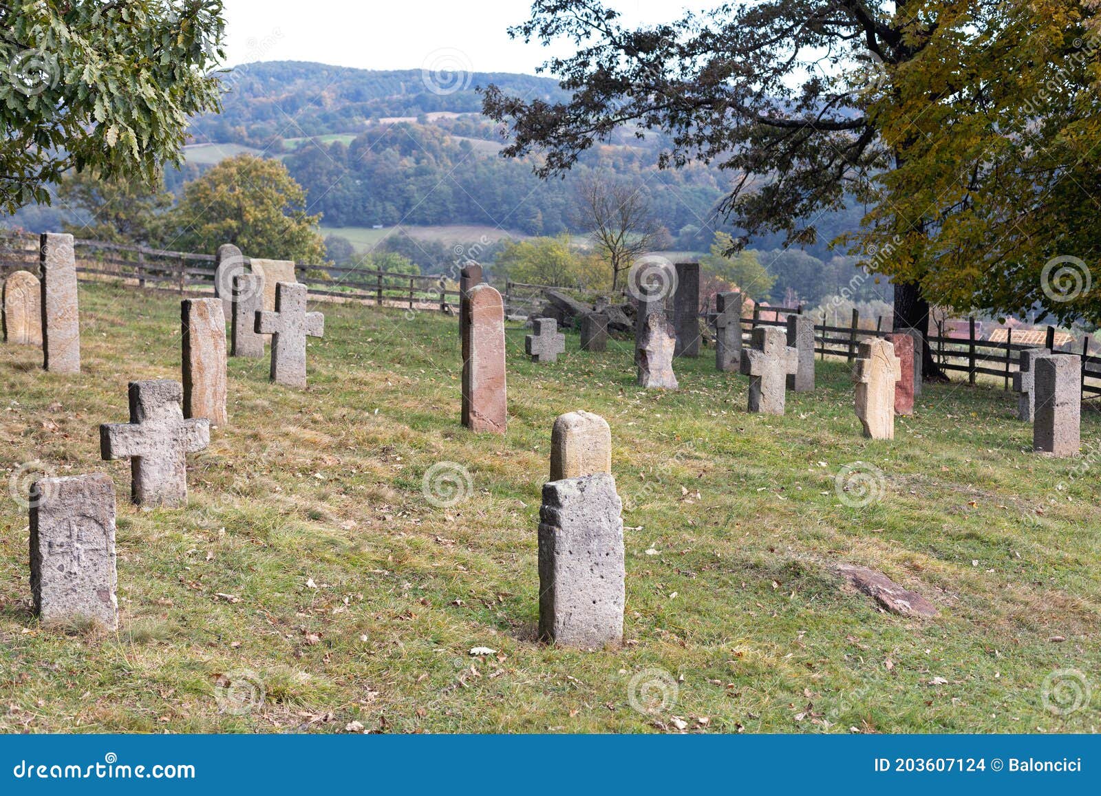 Medieval Graveyard stock photo. Image of tomb, balkans - 203607124