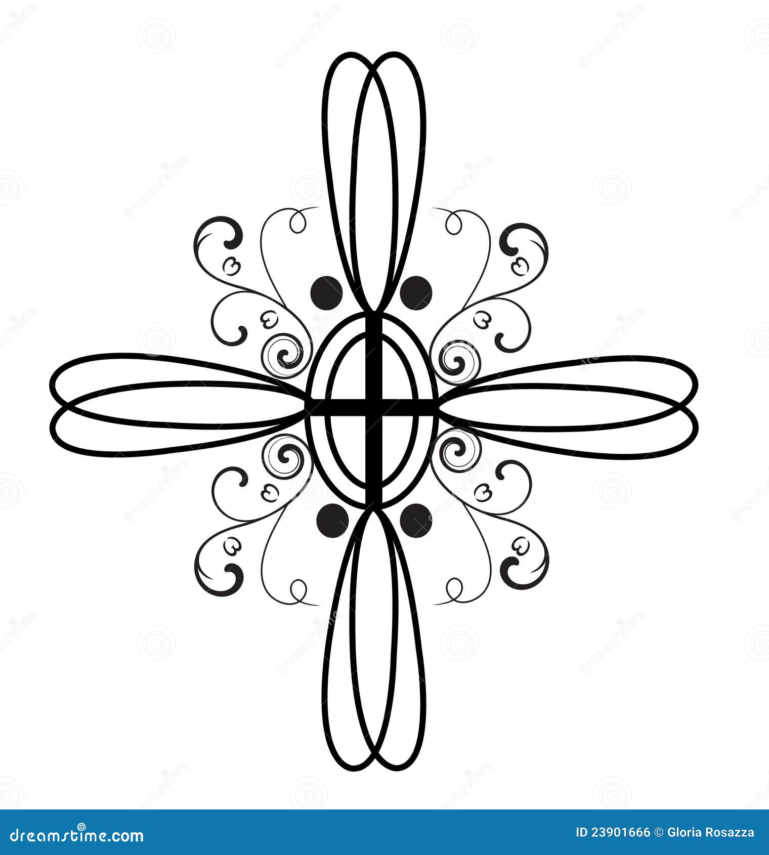 Cross stylized symbol stock vector. Illustration of spirituality - 23901666