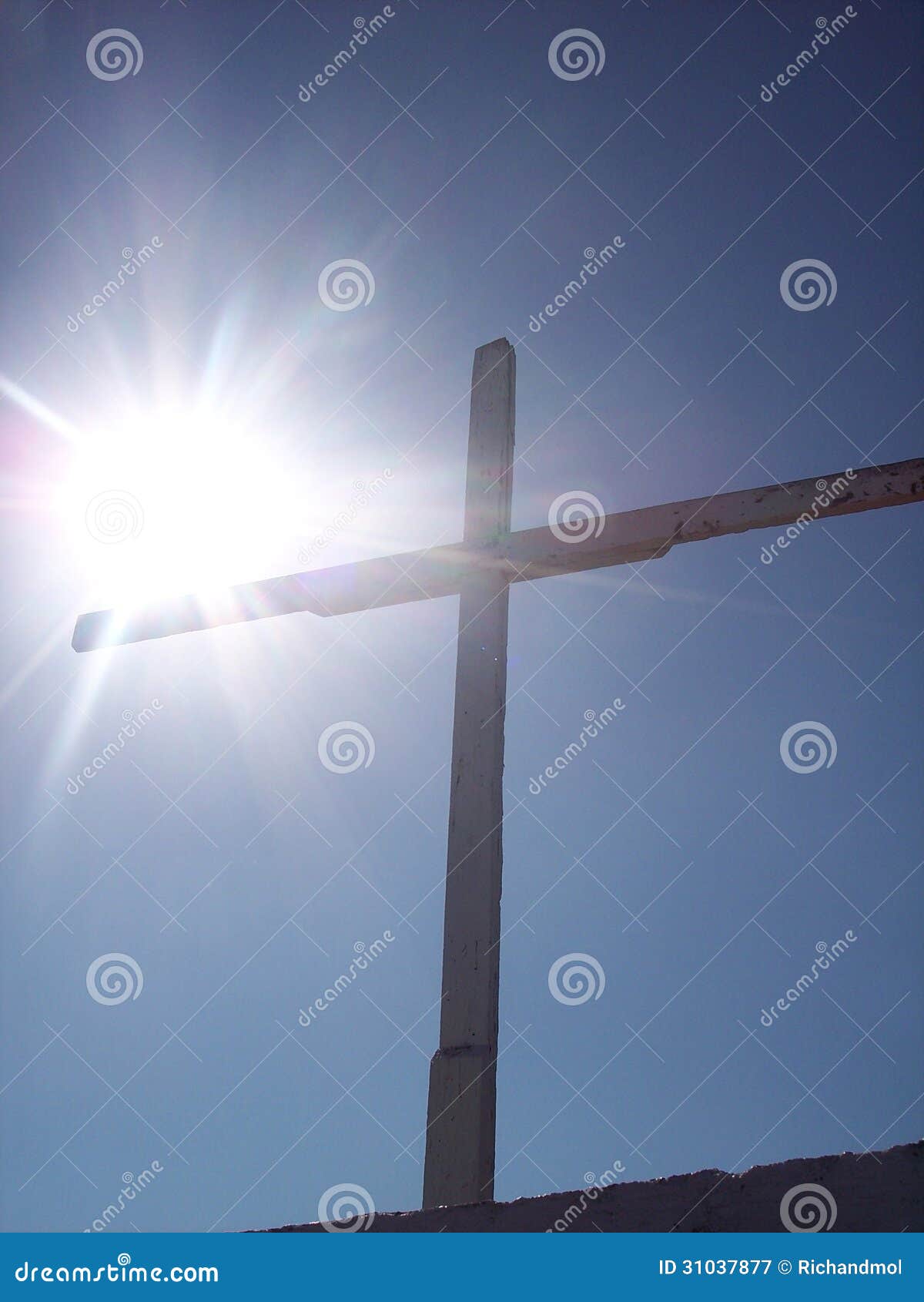 Cross with sun stock image. Image of cross, christ, religion - 31037877