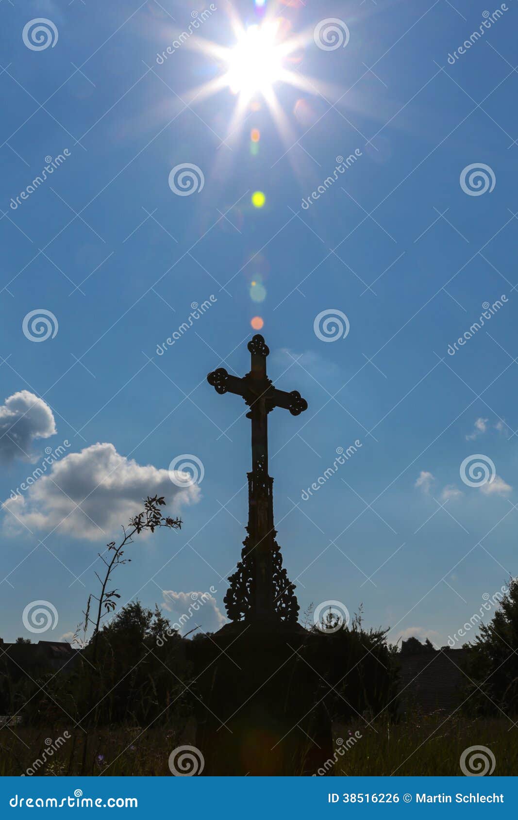 Cross and sun stock photo. Image of historic, pray, decorative - 38516226