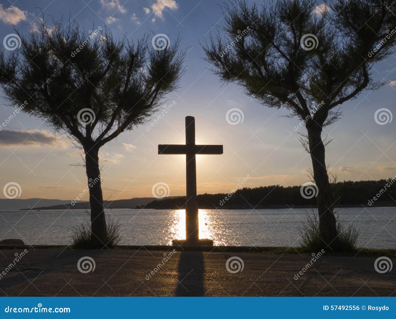 Cross in the sun stock photo. Image of christ, catholic - 57492556