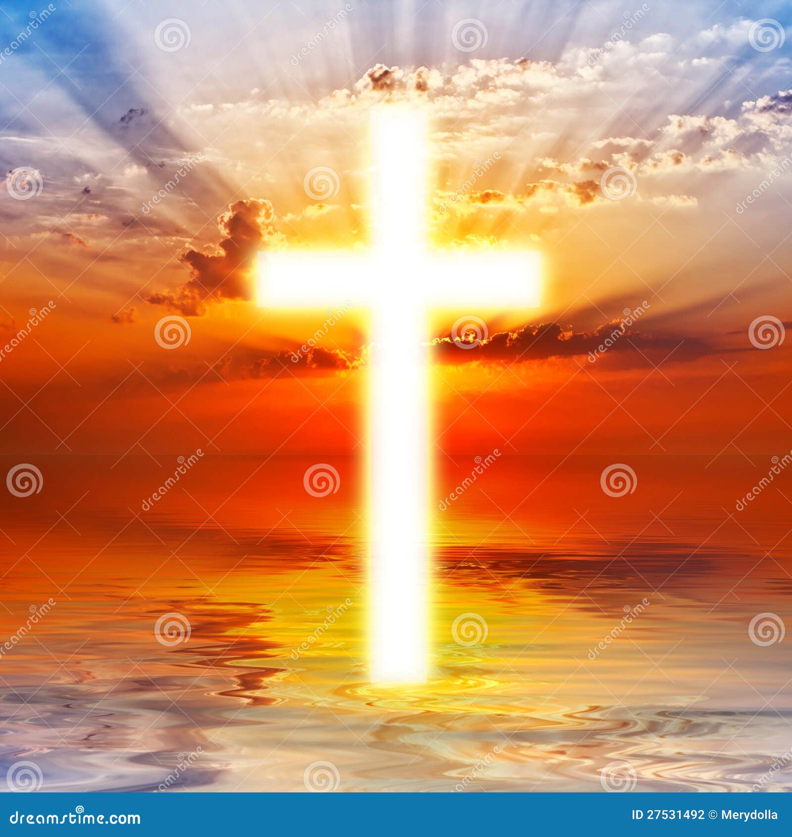 Cross on sunrise sky stock photo. Image of silhouette - 27531492