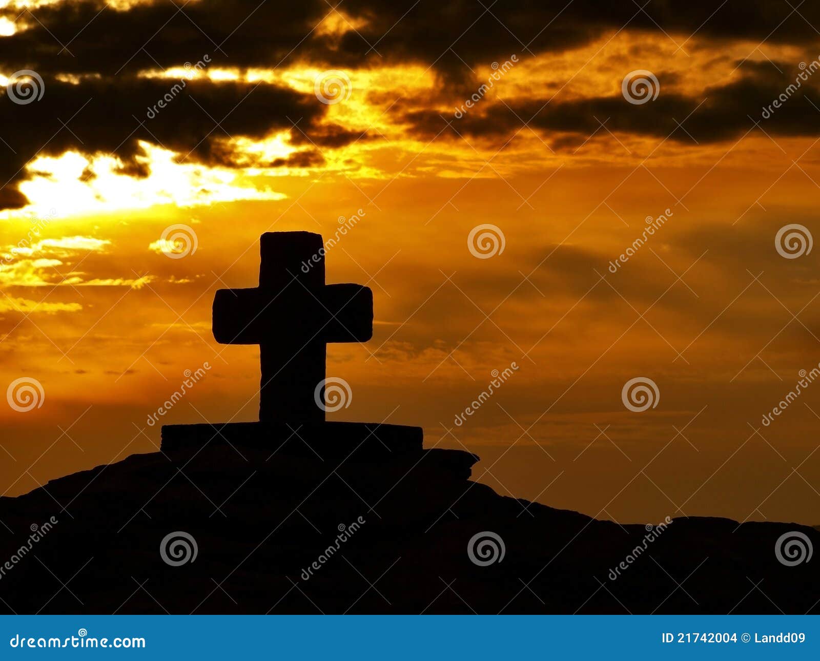 Cross at sunset 1 stock photo. Image of faith, dark, christian - 21742004