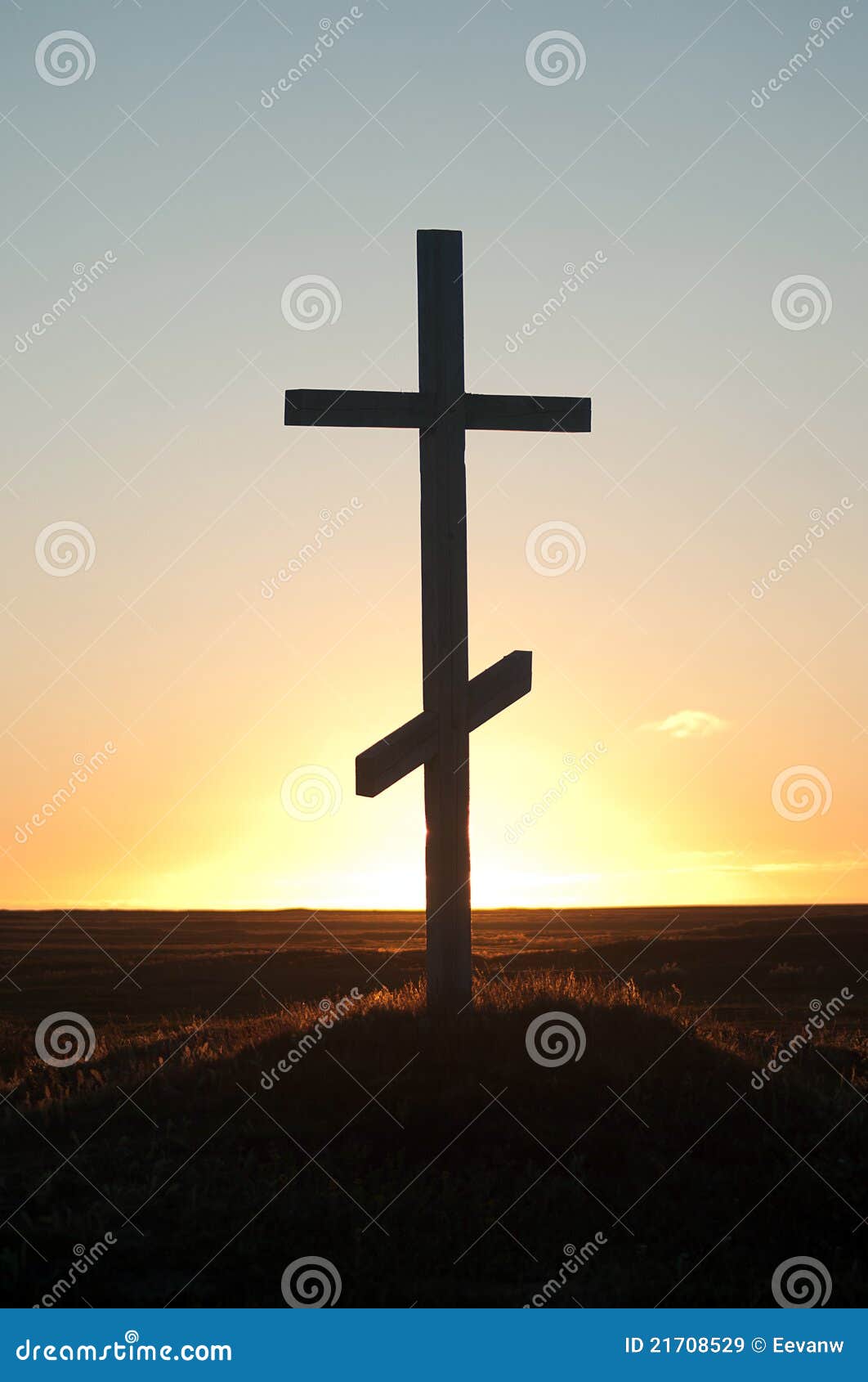 Cross on sunset stock image. Image of faith, silhouette - 21708529