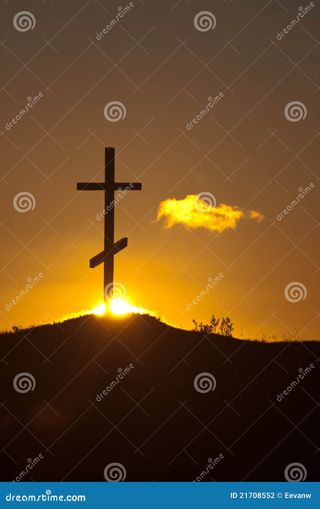 Cross on sunset stock photo. Image of sunset, religious - 21708552