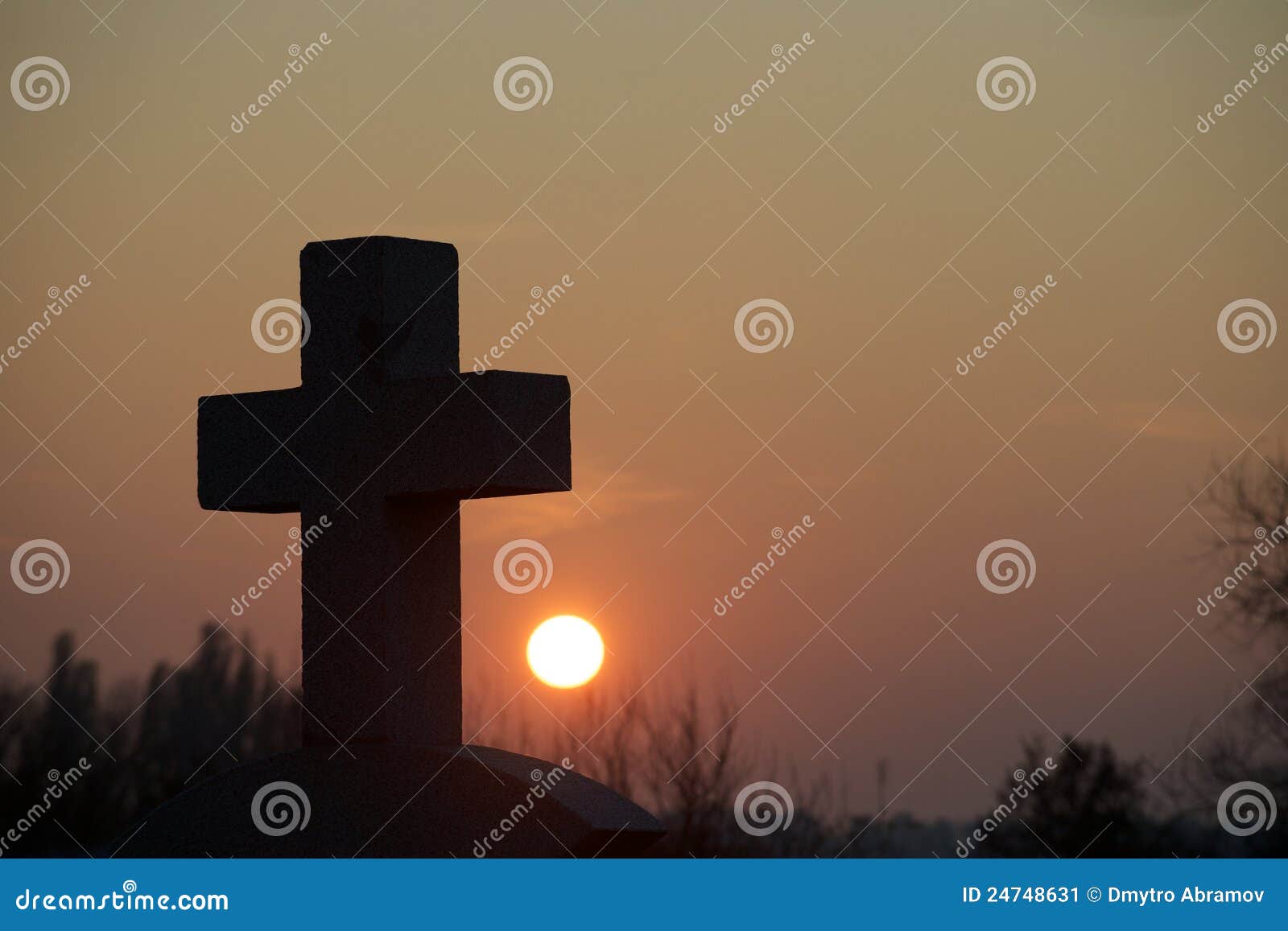 Cross at sunset stock image. Image of cloud, concept - 24748631