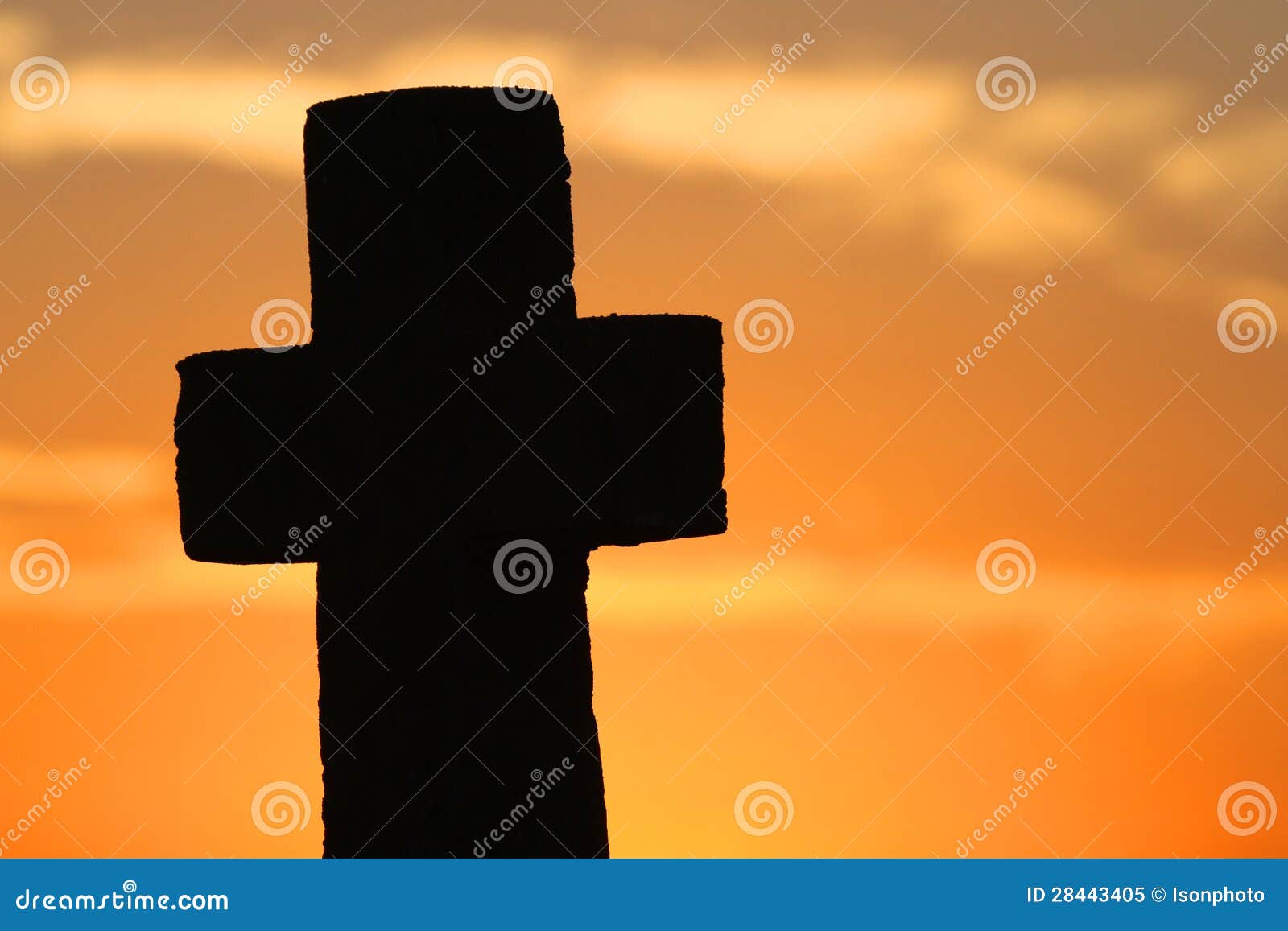 Cross at sunset stock image. Image of christian, symbol - 28443405