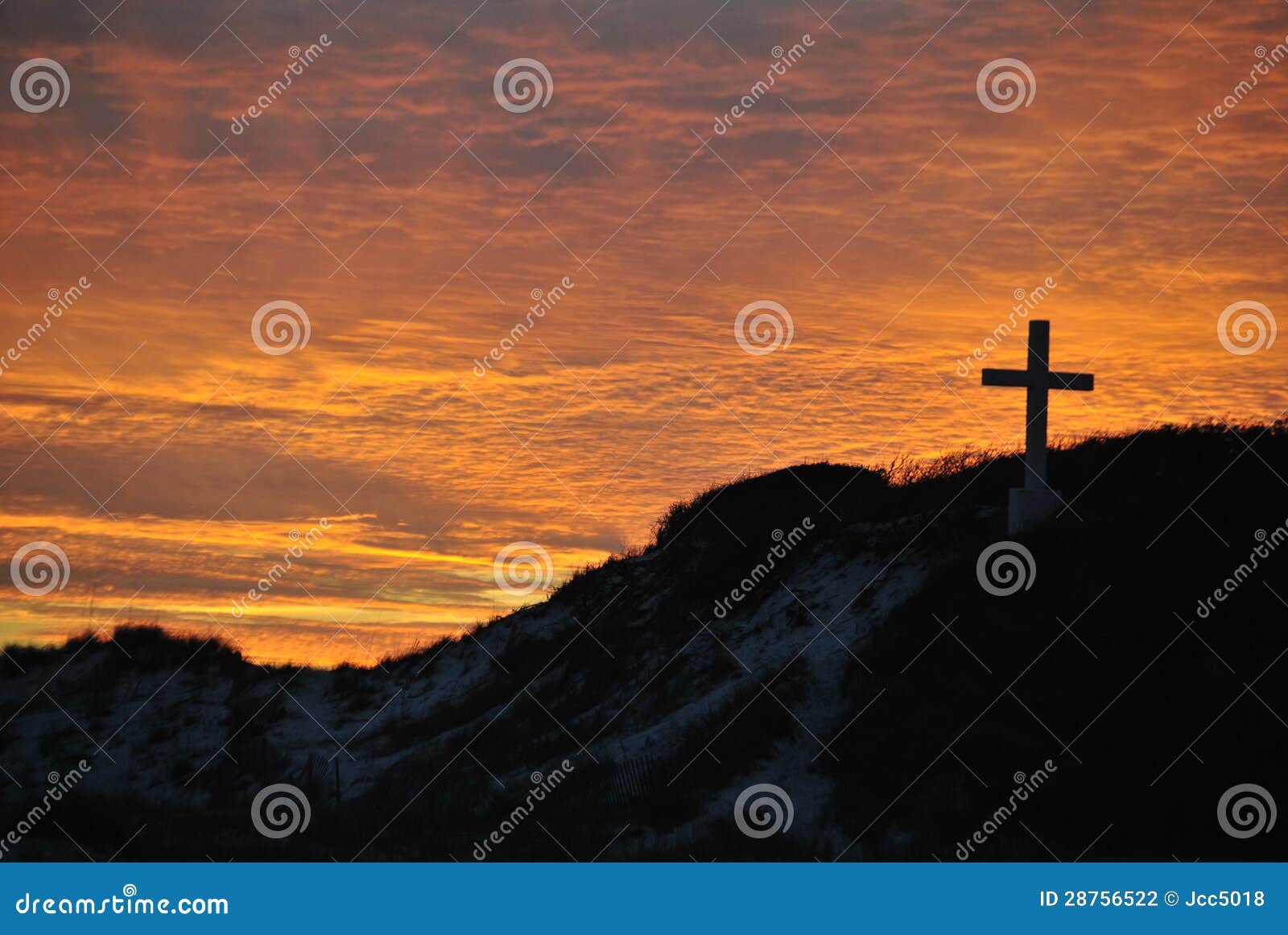 Cross at Sunset stock photo. Image of christian, beach - 28756522