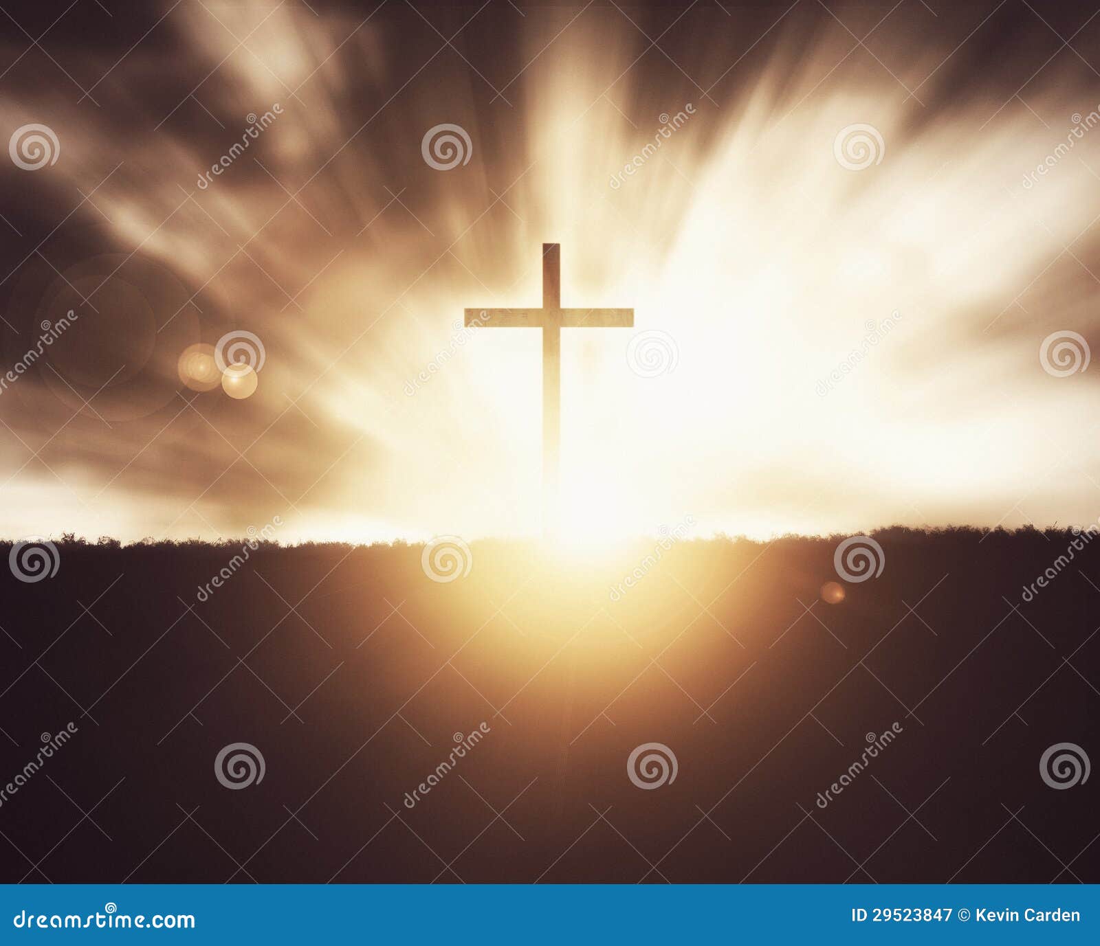 Cross at sunset. stock image. Image of cloudy, catholic - 29523847