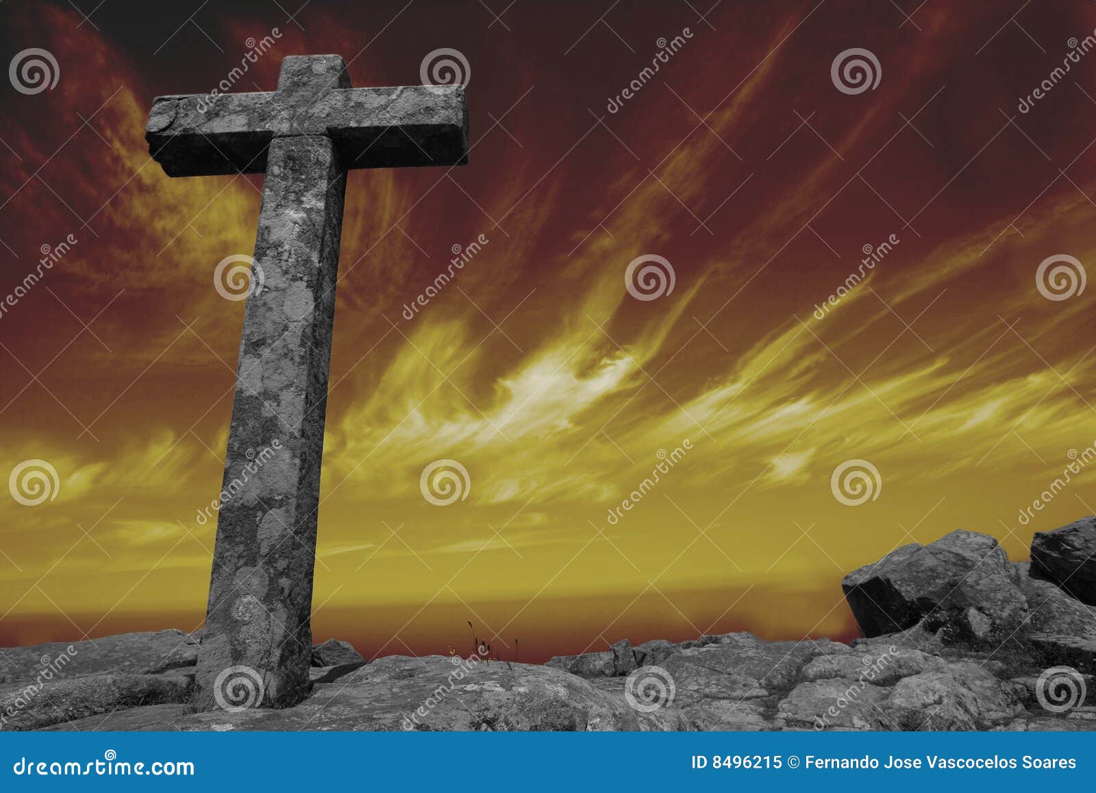 Cross at sunset stock image. Image of bright, catholic - 8496215
