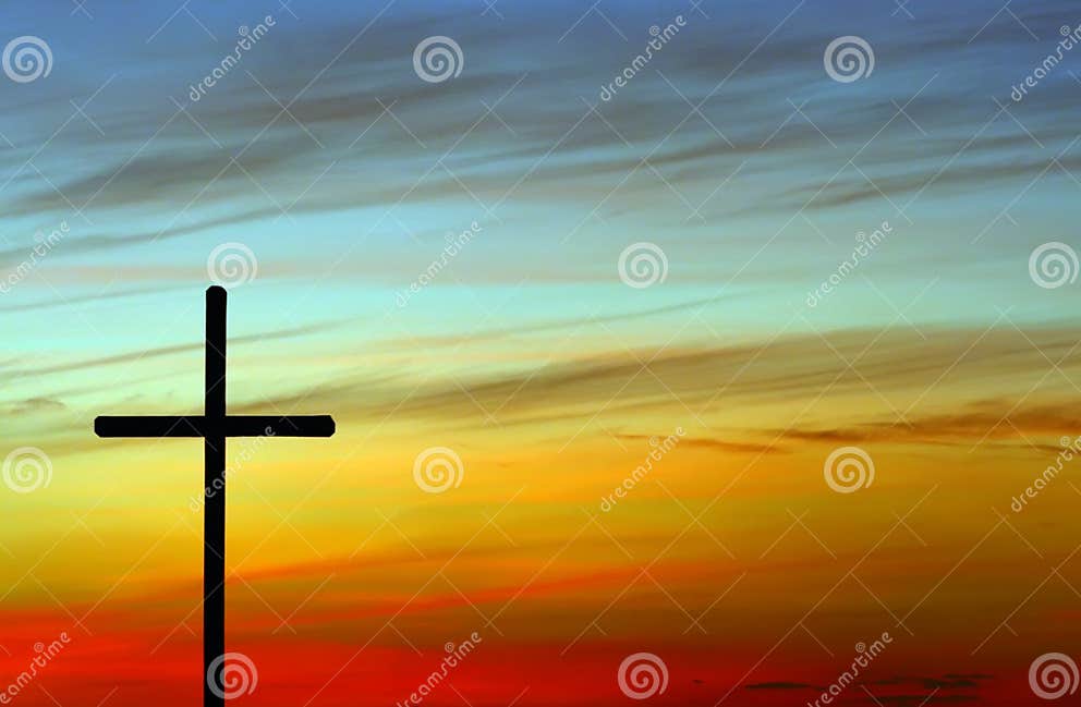 Cross with Sunset stock image. Image of beautiful, miracle - 9395247