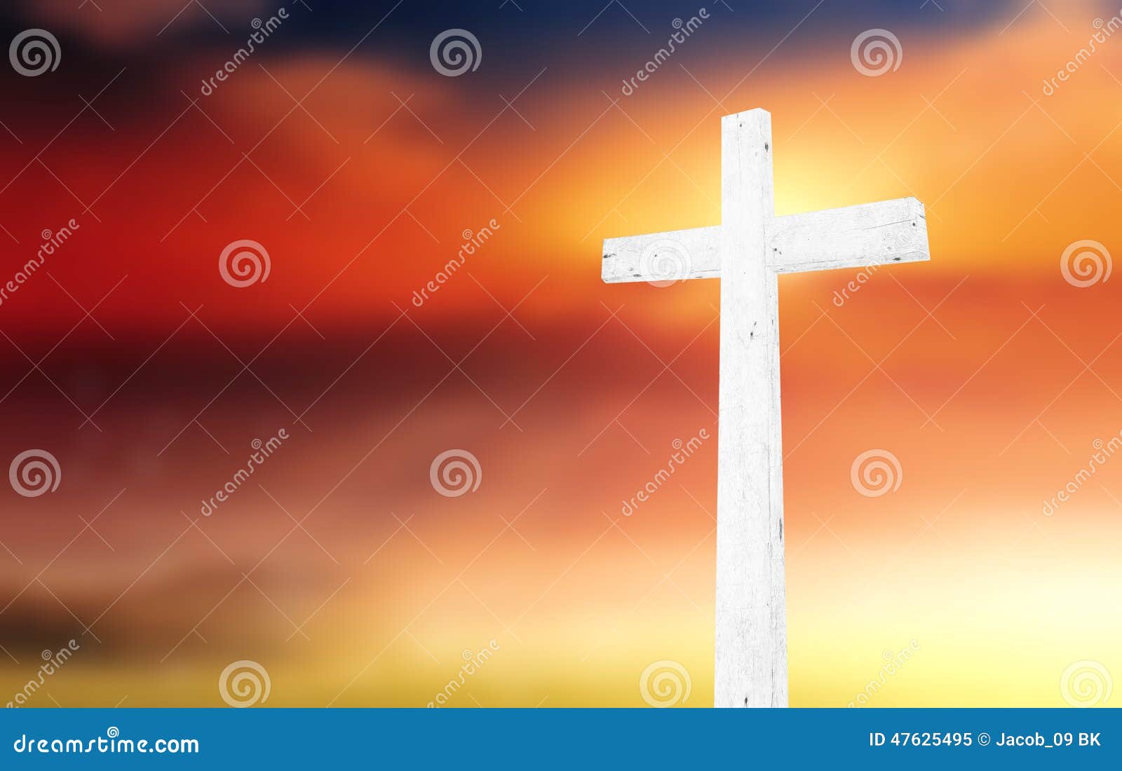 The cross on sunset stock image. Image of belief, light - 47625495