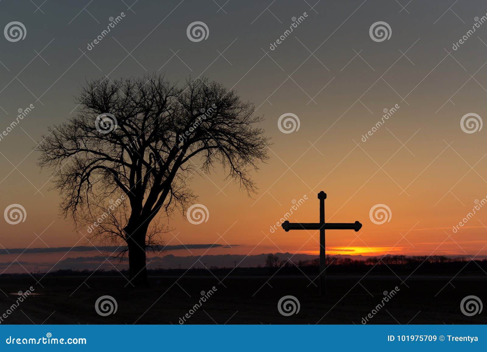 Cross at sunset stock image. Image of sunset, outdoor - 101975709