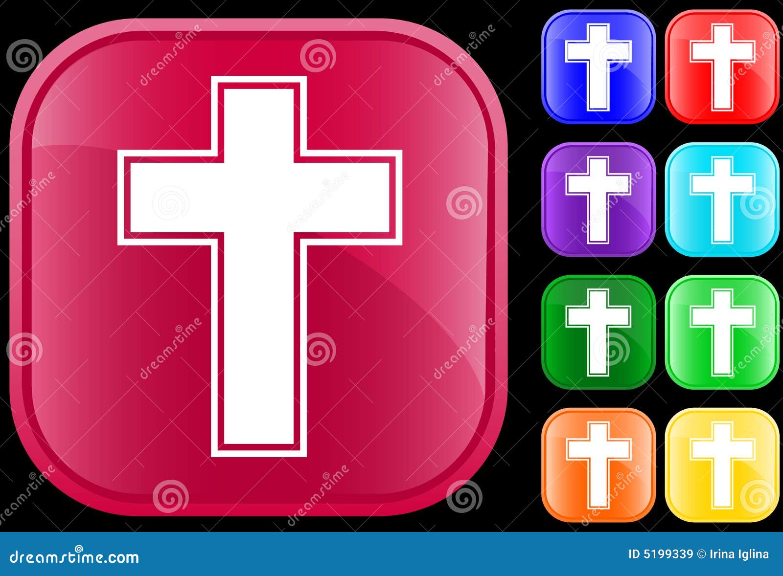 Cross symbol stock vector. Illustration of church, element - 5199339