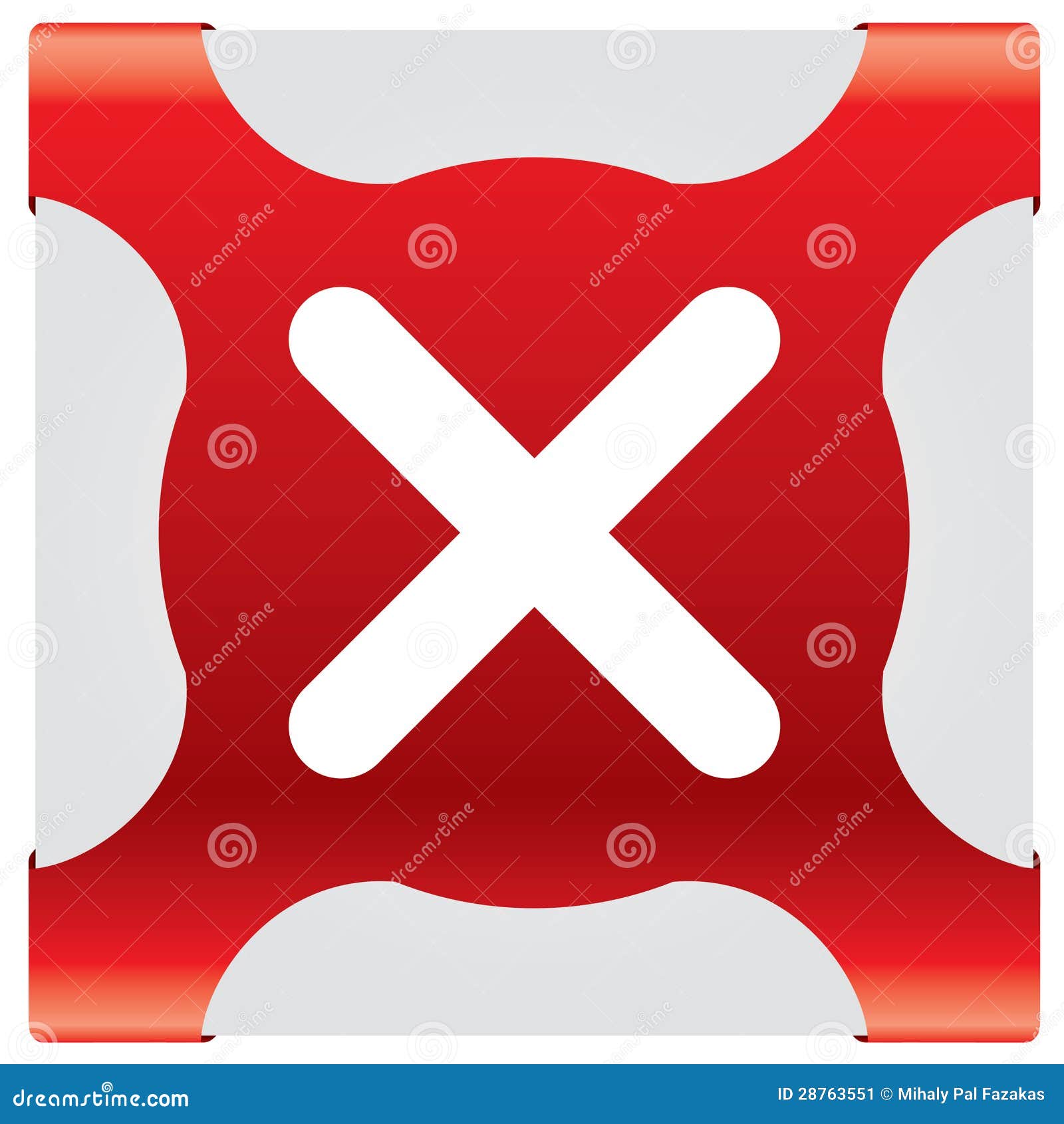 Cross Symbol on Corner Ribbon Stock Vector - Illustration of ...