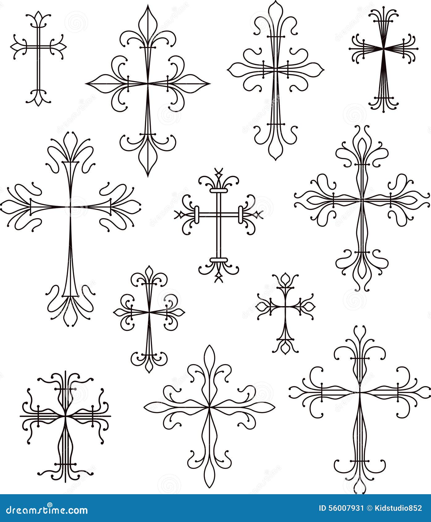 Cross symbol stock vector. Illustration of isolated, ornamental - 56007931