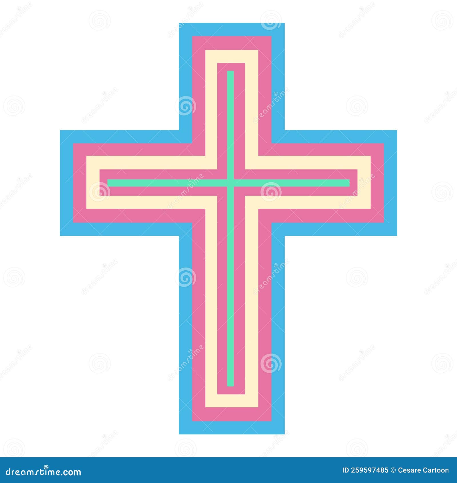 Cross symbol stock vector. Illustration of cartoon, icon - 259597485