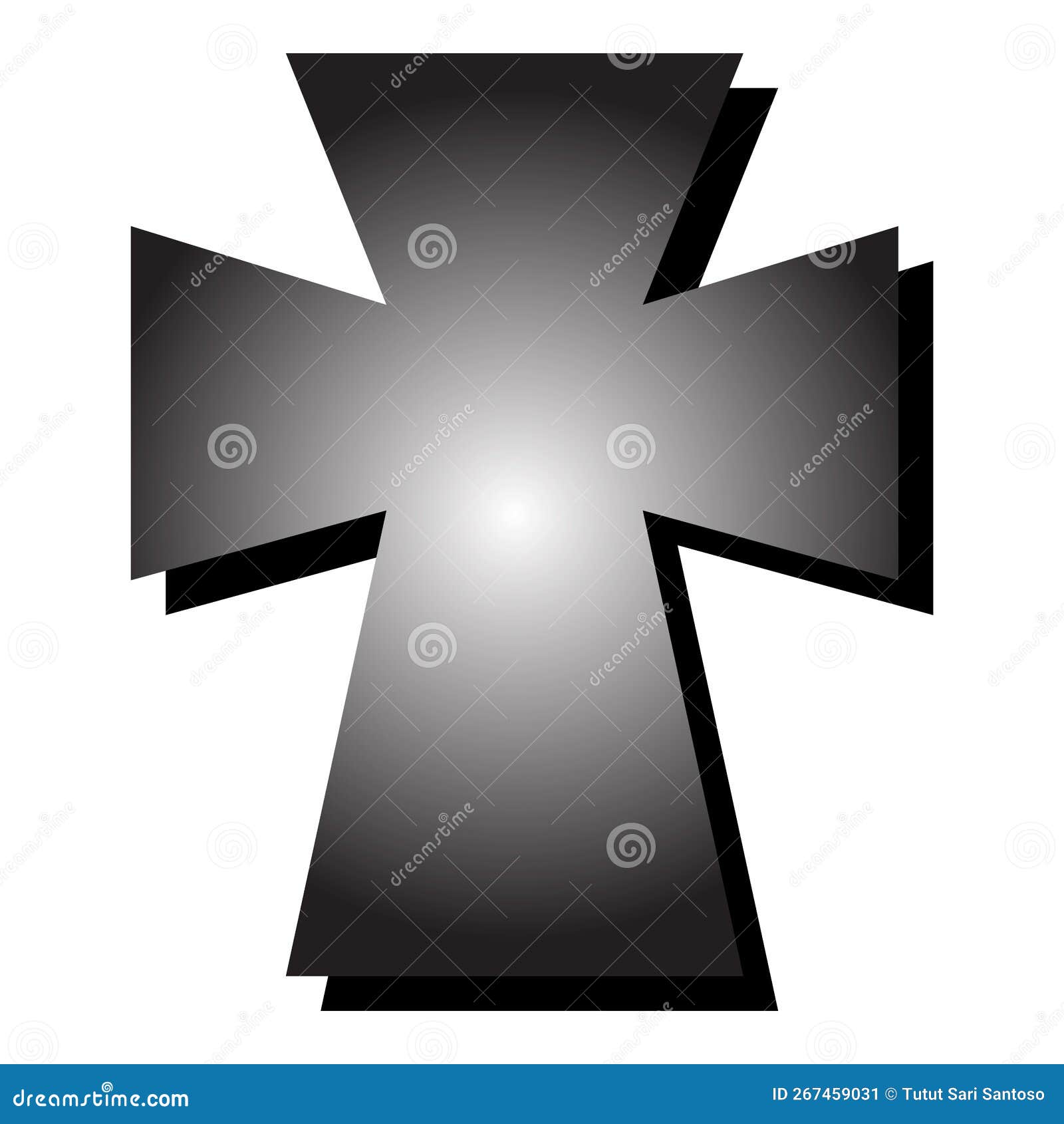 Cross stock vector. Illustration of cross, flat, logo - 267459031