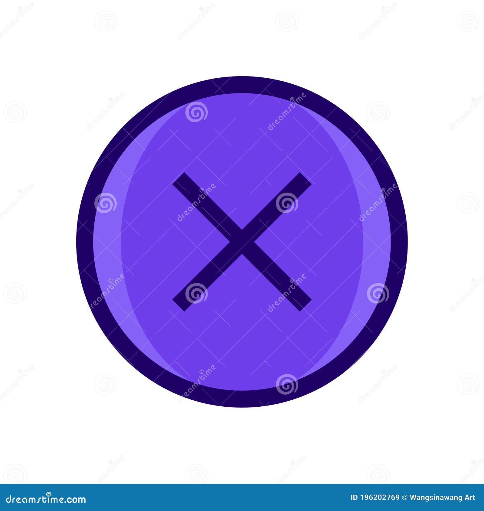 Cross Symbol Purple Icon Vector Illustration Stock Vector ...