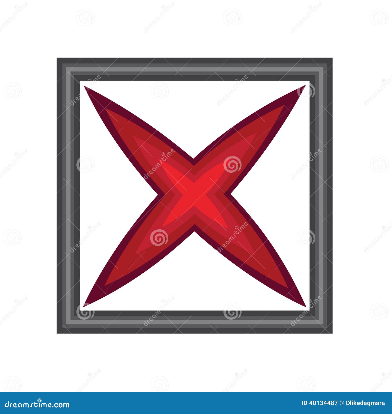 Cross Symbol stock vector. Illustration of decision, mark - 40134487