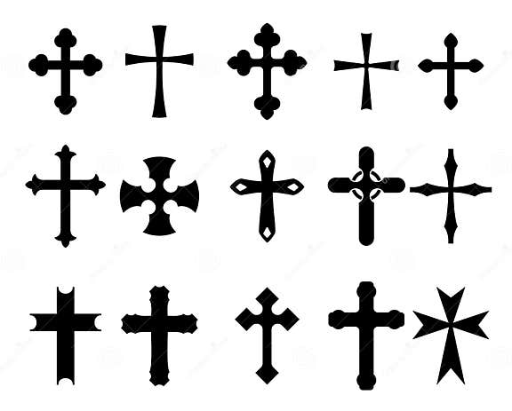Cross symbols stock vector. Illustration of miracle, icon - 19605328