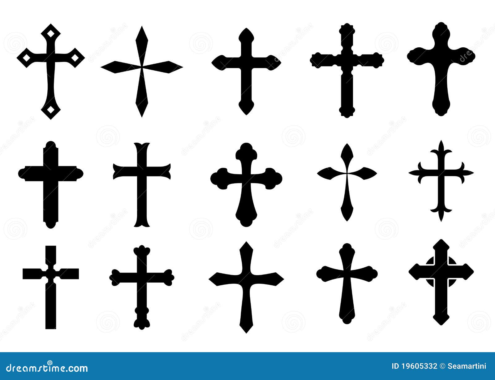 Cross symbols stock vector. Illustration of divine, graphic - 19605332