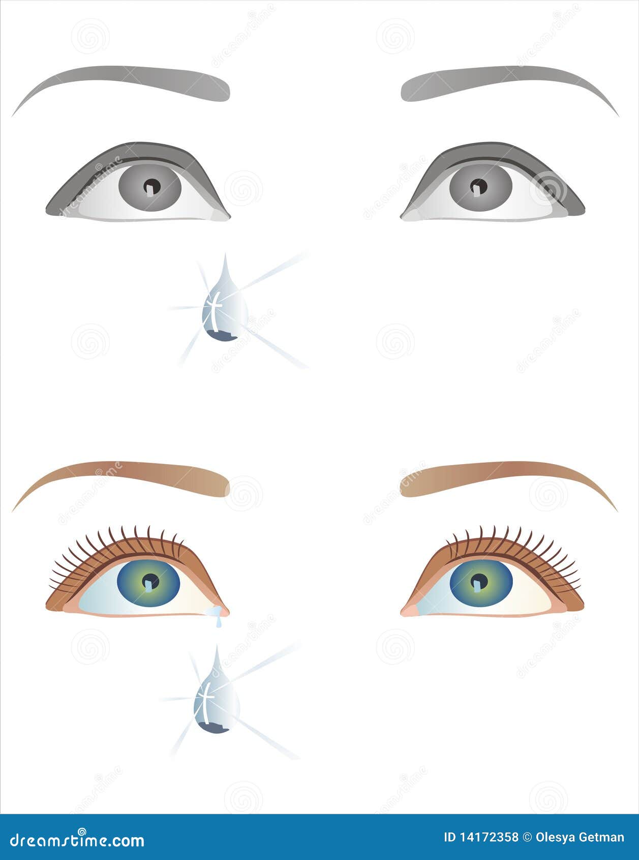 Cross in tear stock illustration. Illustration of repentance - 14172358