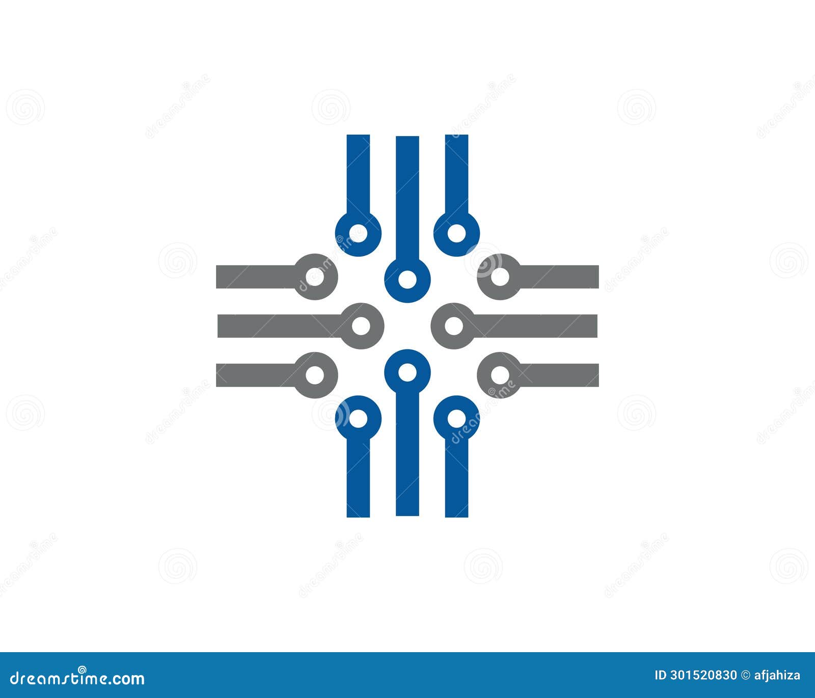 Cross Tech Logo Icon Template Stock Vector - Illustration of font ...