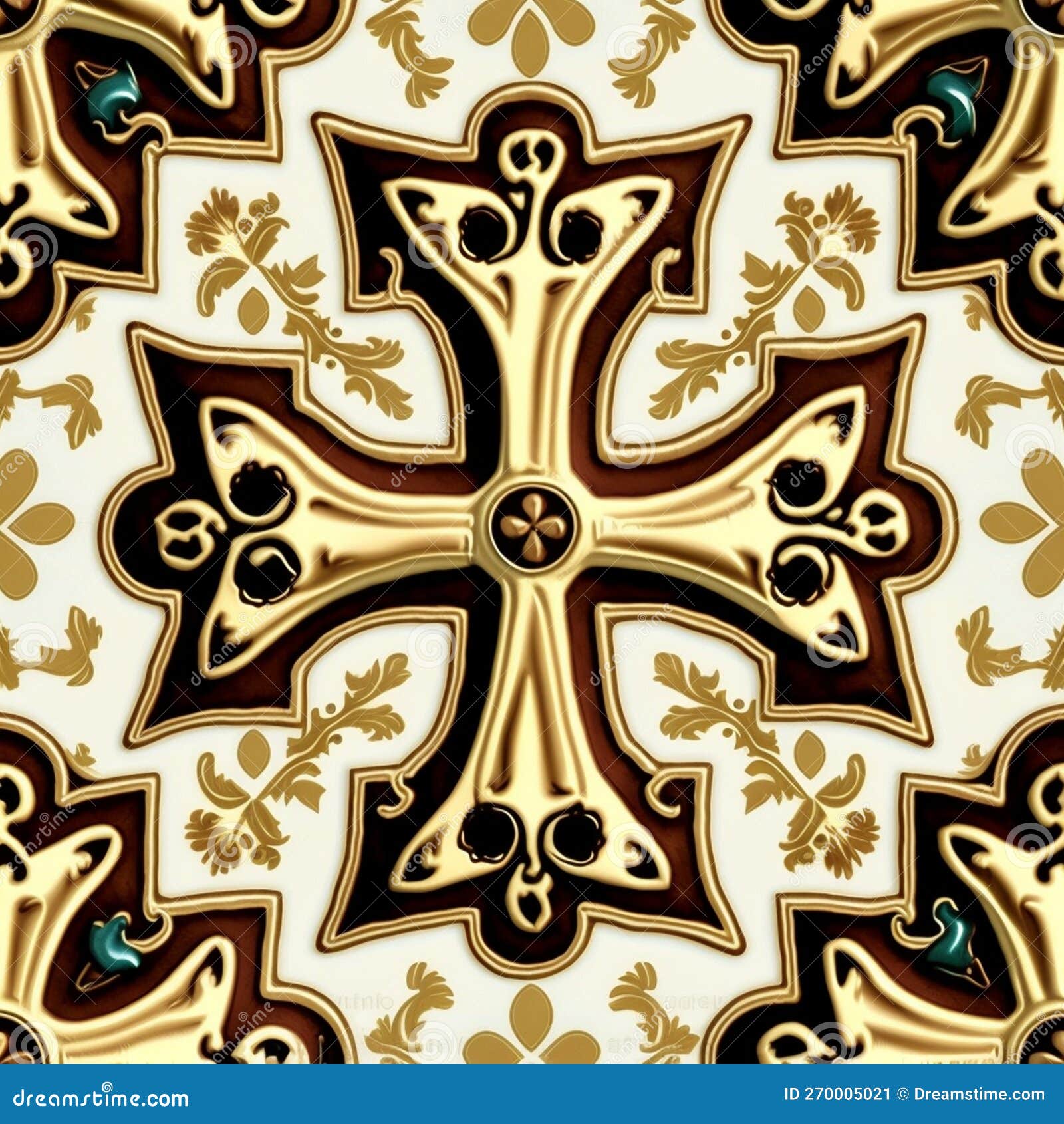 Cross theme pattern stock illustration. Illustration of vintage - 270005021