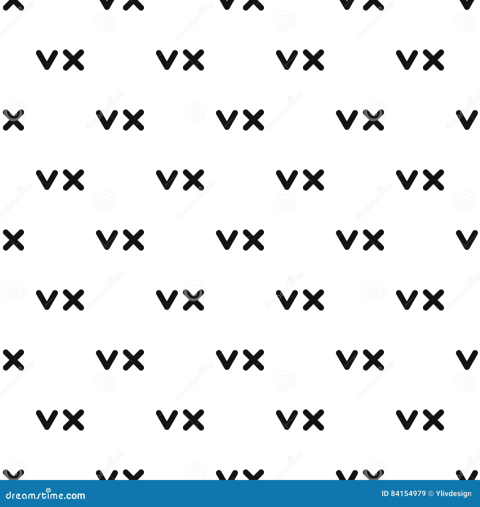Cross and Tick Check Marks Pattern, Simple Style Stock Vector ...