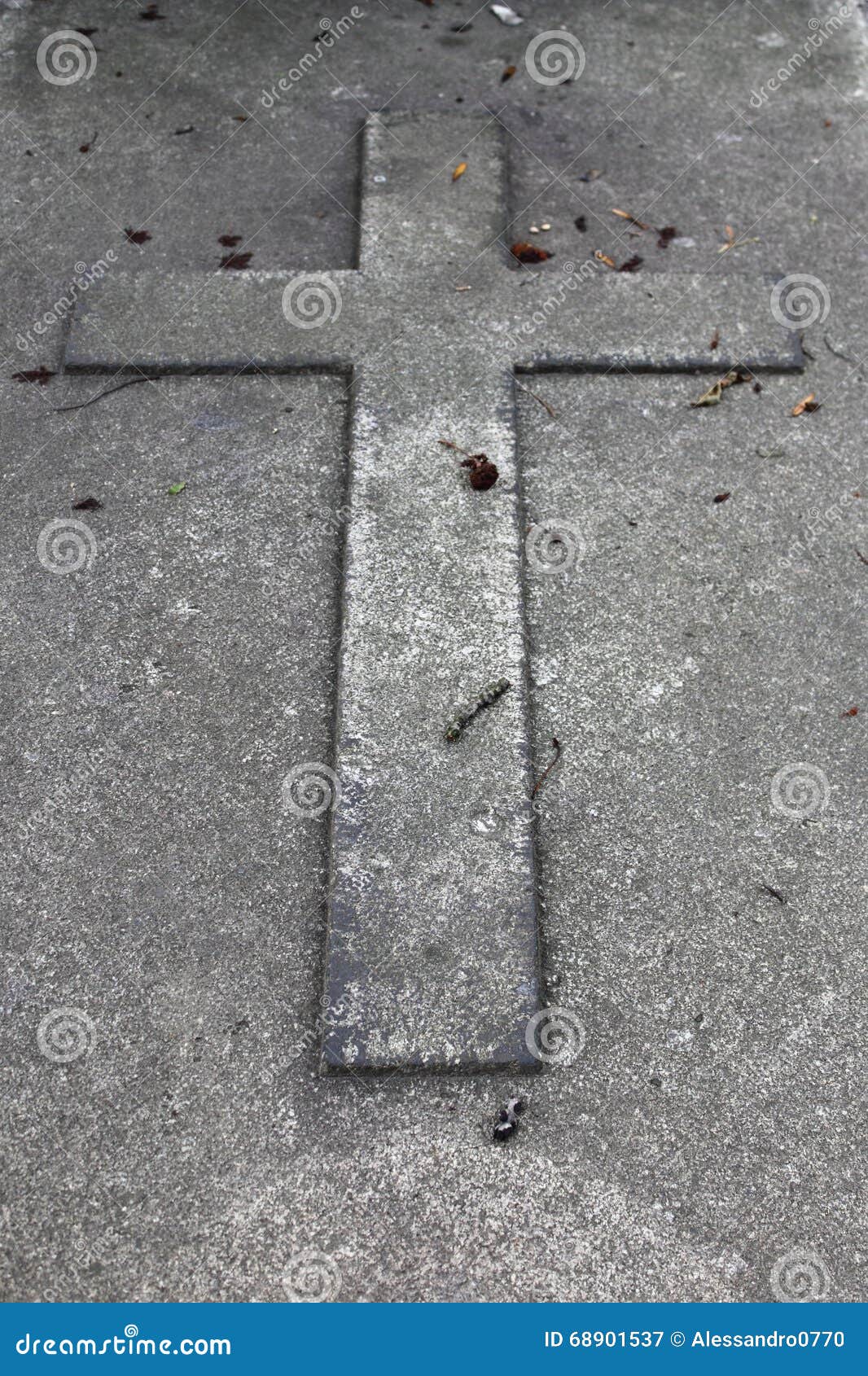 Cross in a tombstone stock image. Image of churchyard - 68901537