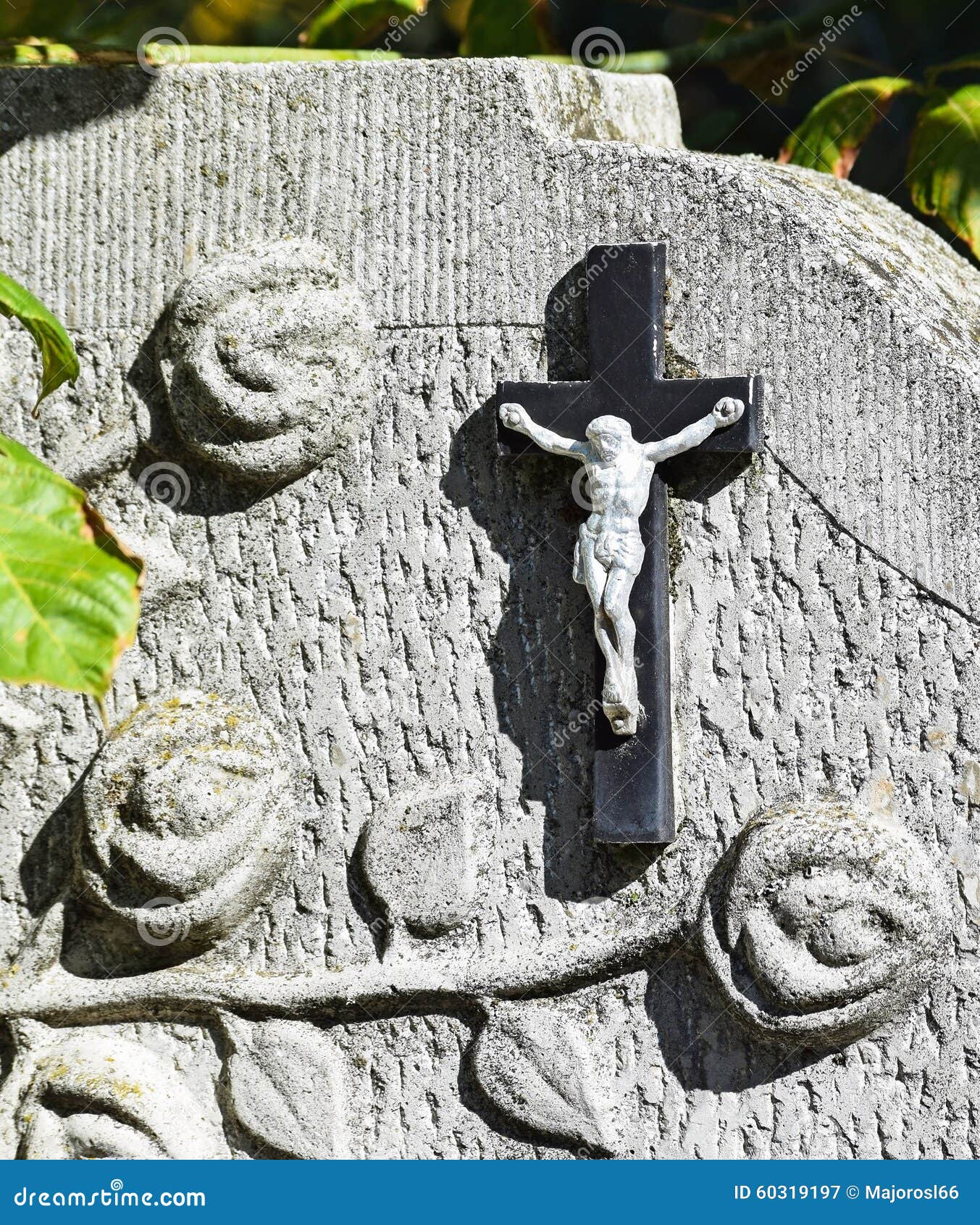 Cross on the tombstone stock image. Image of crypt, equipment - 60319197