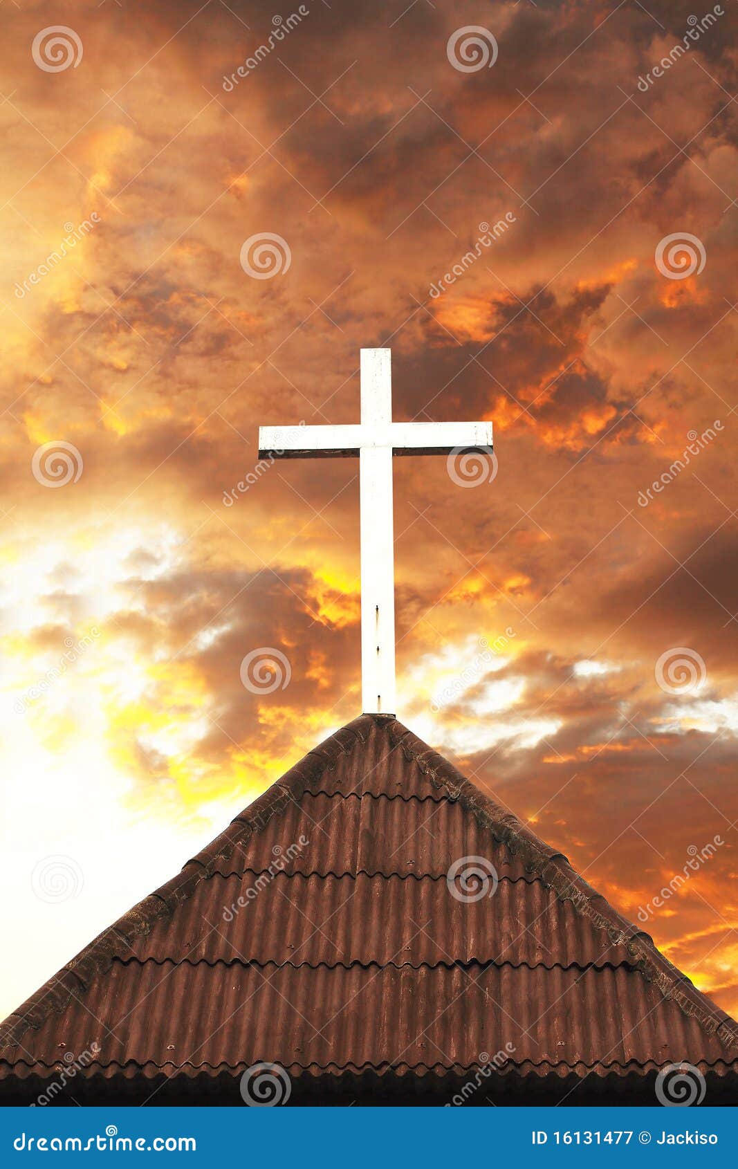 Cross on the top of church stock image. Image of destinations - 16131477